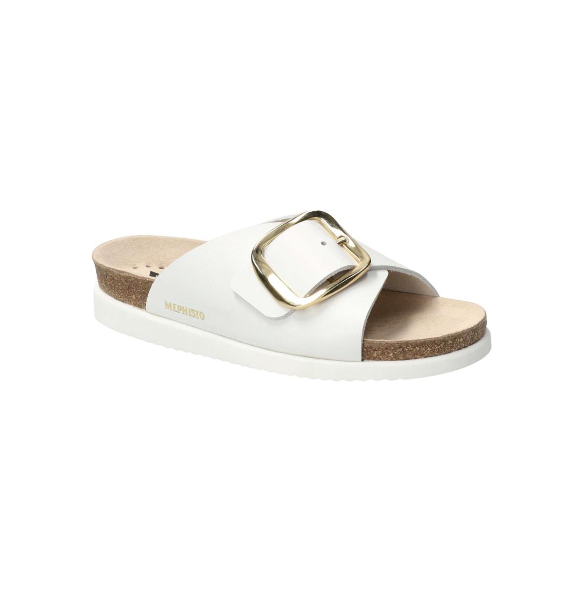 Click here for Mephisto Womens Leather Cork Slide - White prices