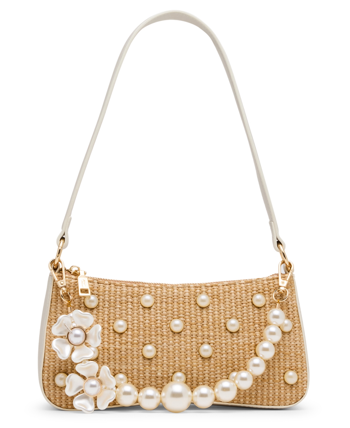 Click here for Betsey Johnson Raffia Cultured Pearl Small Shoulde... prices