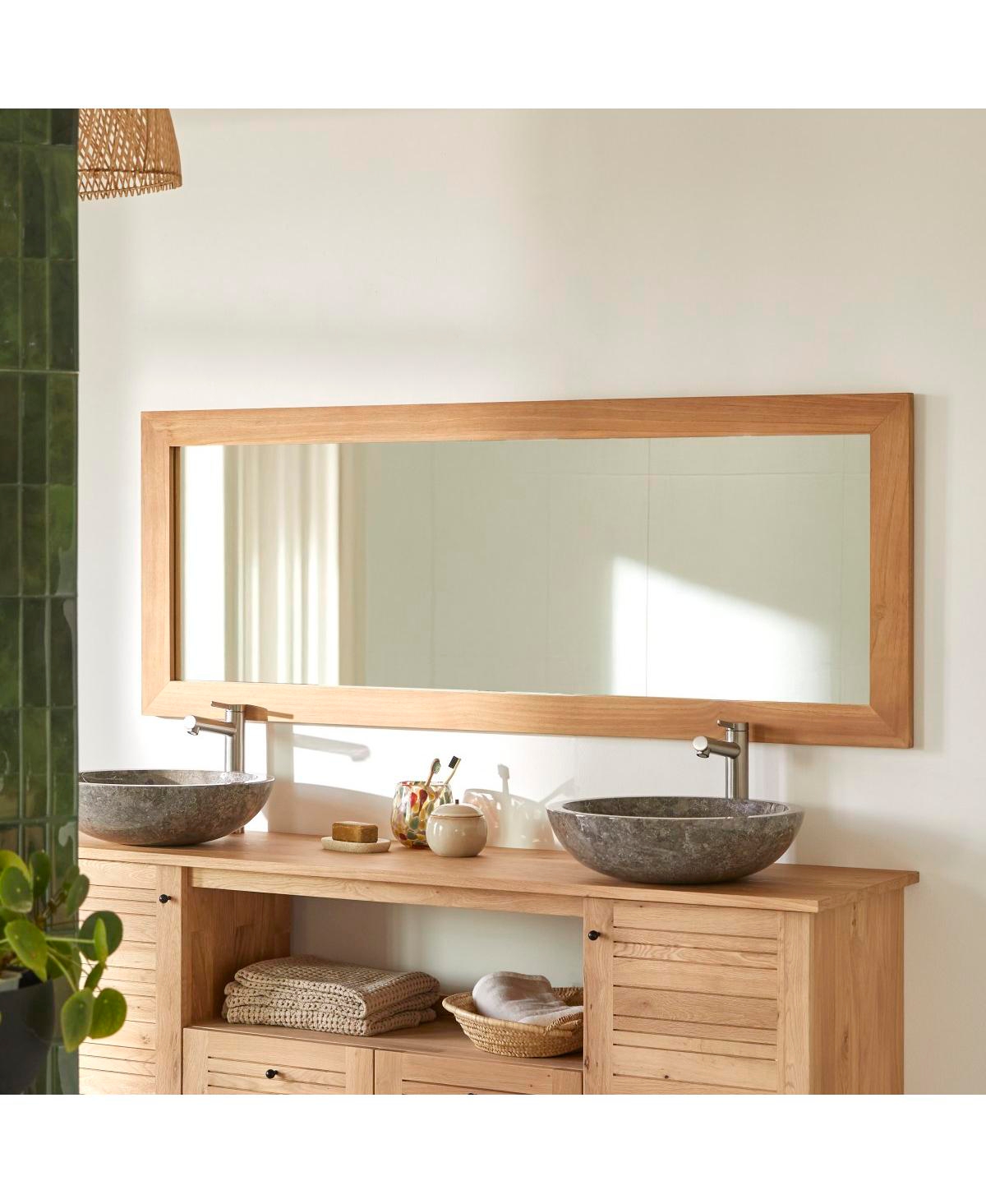 Click here for Tikamoon Tona teak wood mirror 160x60 cm prices