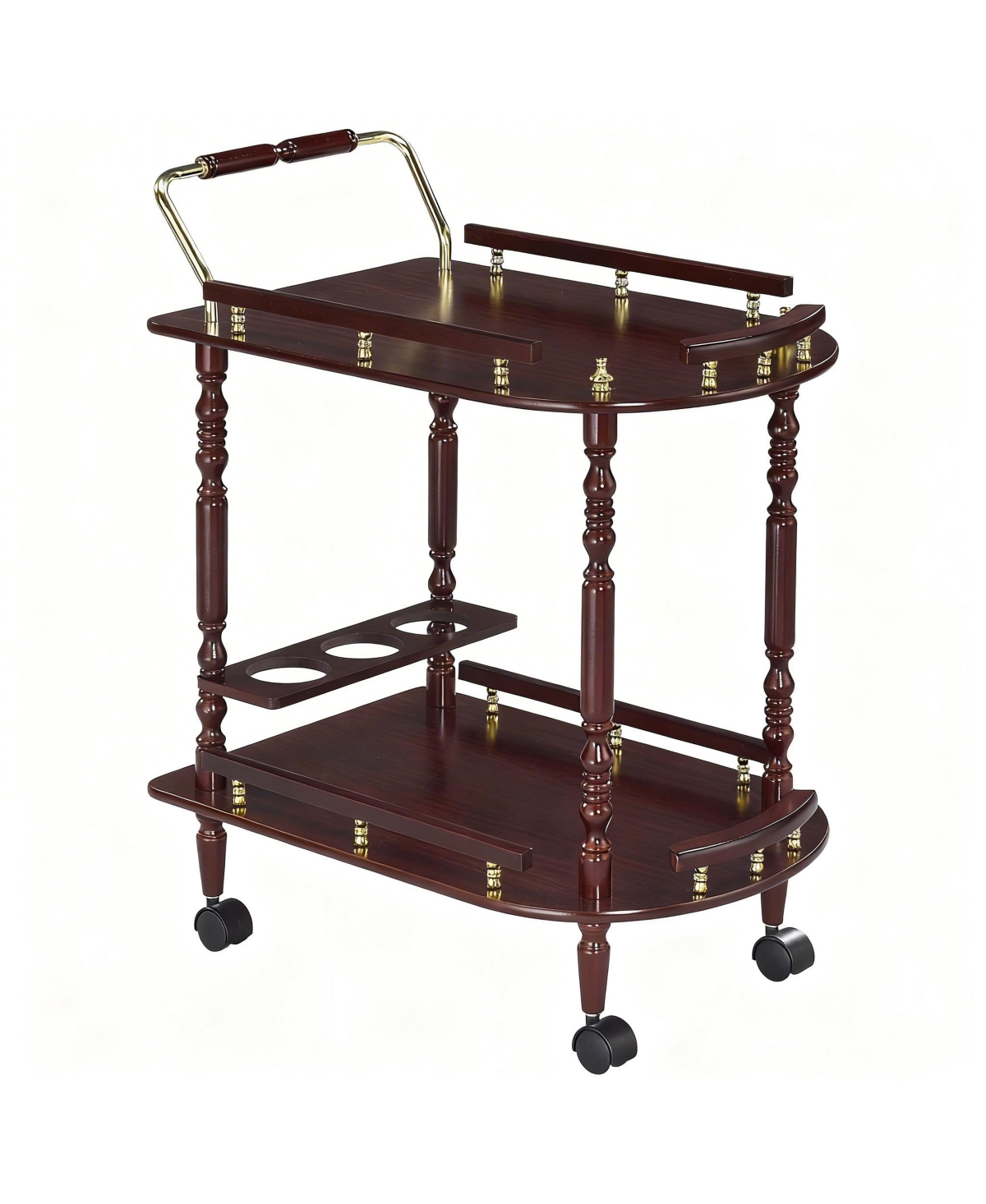 Click here for Yigii 2-Tier Mobile Bar Cart with Wine Rack prices