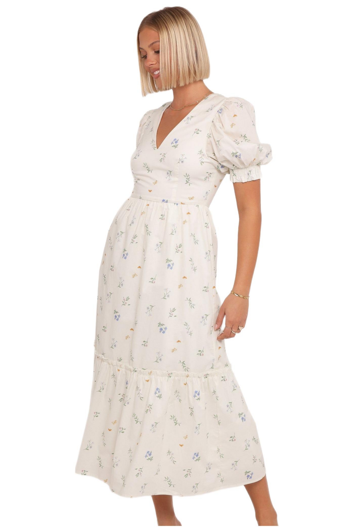 Click here for Petal and Pup Womens Steele Puff Sleeve Midi Dress... prices