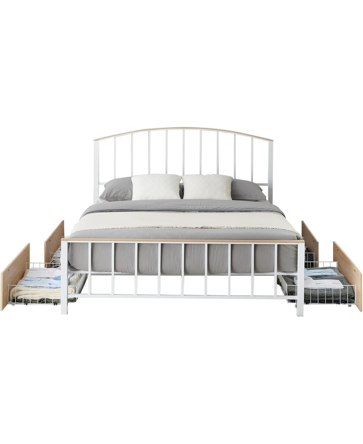 Click here for gaomon Queen Metal Bed Frame With Headboard and Fo... prices