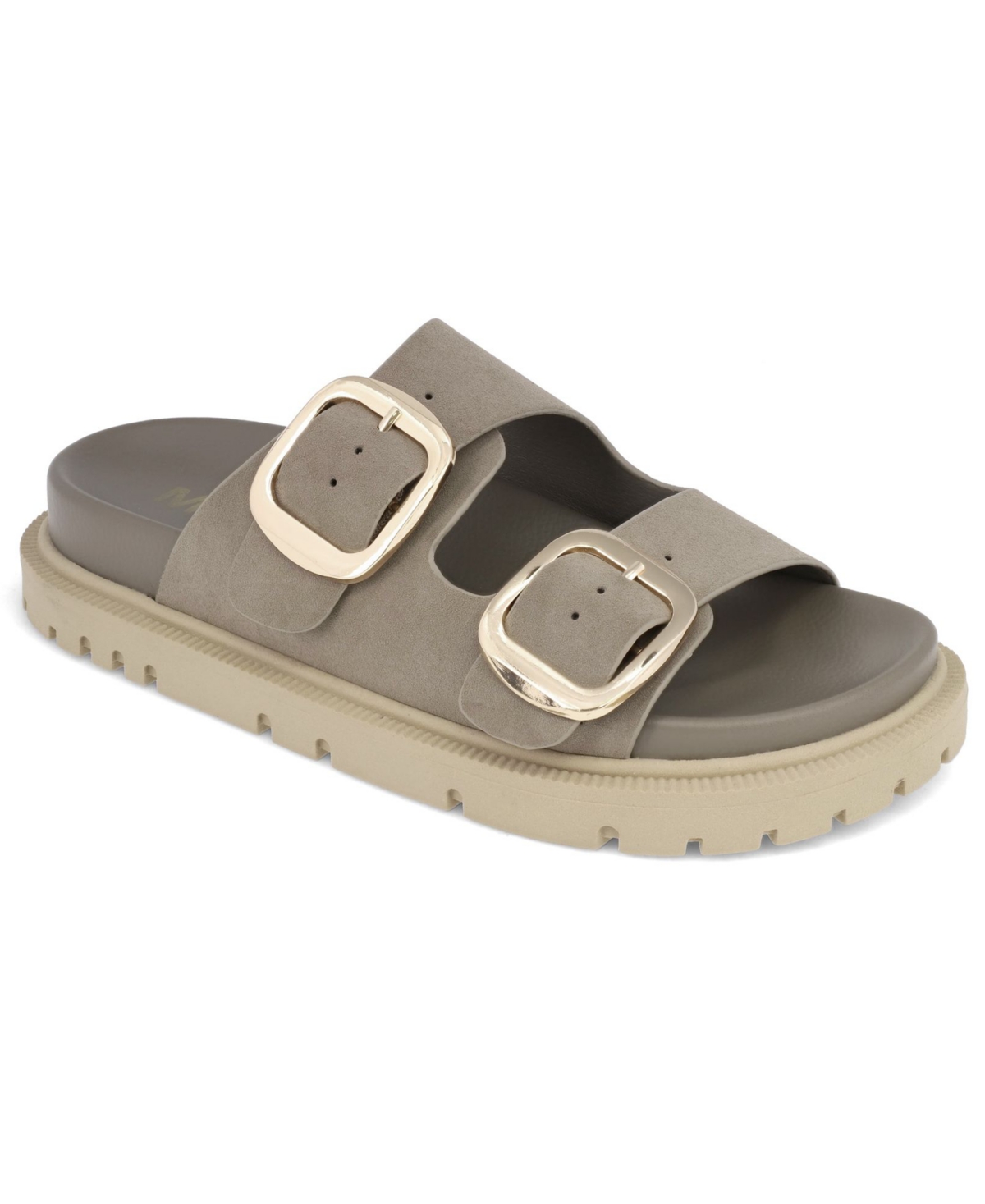 Click here for Mia Womens Gen Double Buckle Flat Slide Sandals -... prices