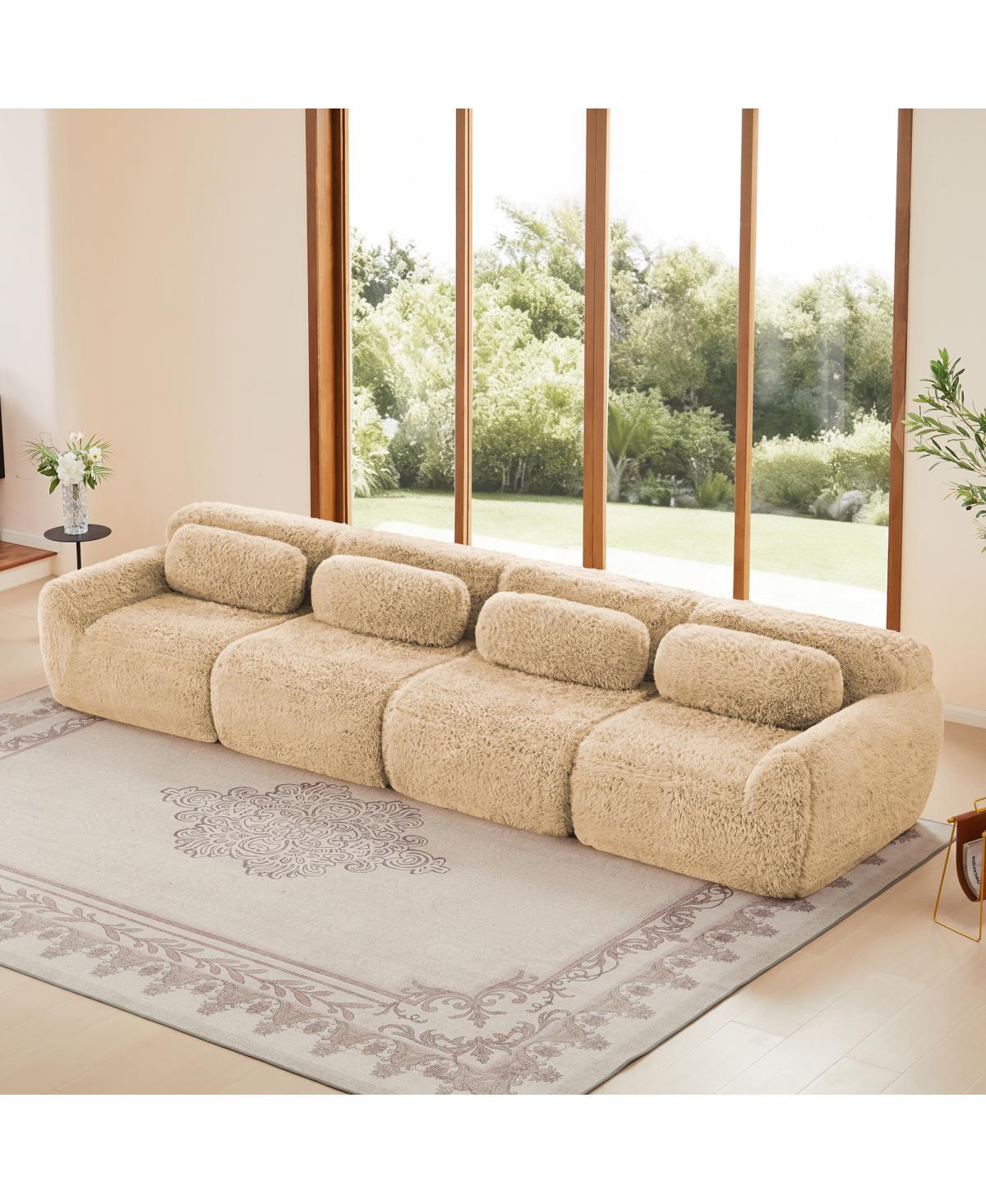 Click here for Streamdale Furniture Soft Fluffy Plush Boneless So... prices