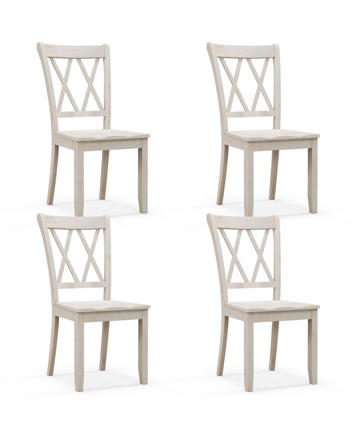 Click here for Gymax Solid Wood Dining Chair Set of 4 Armless Kit... prices
