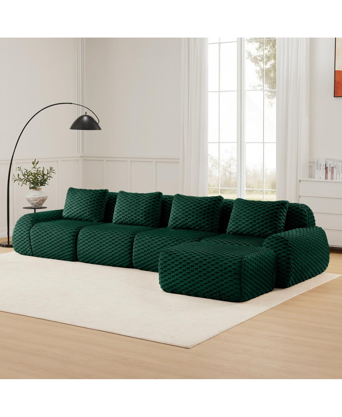Click here for Streamdale Furniture Modern L-Shaped Flannelette S... prices