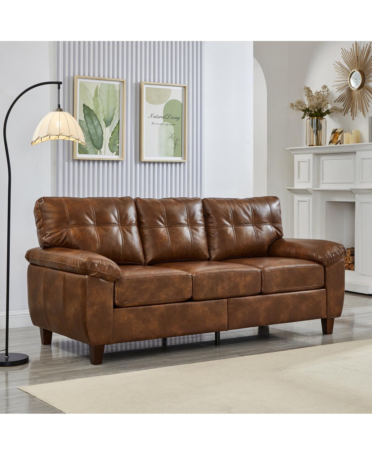 Click here for Streamdale Furniture 79 Three Seater Modern Faux L... prices