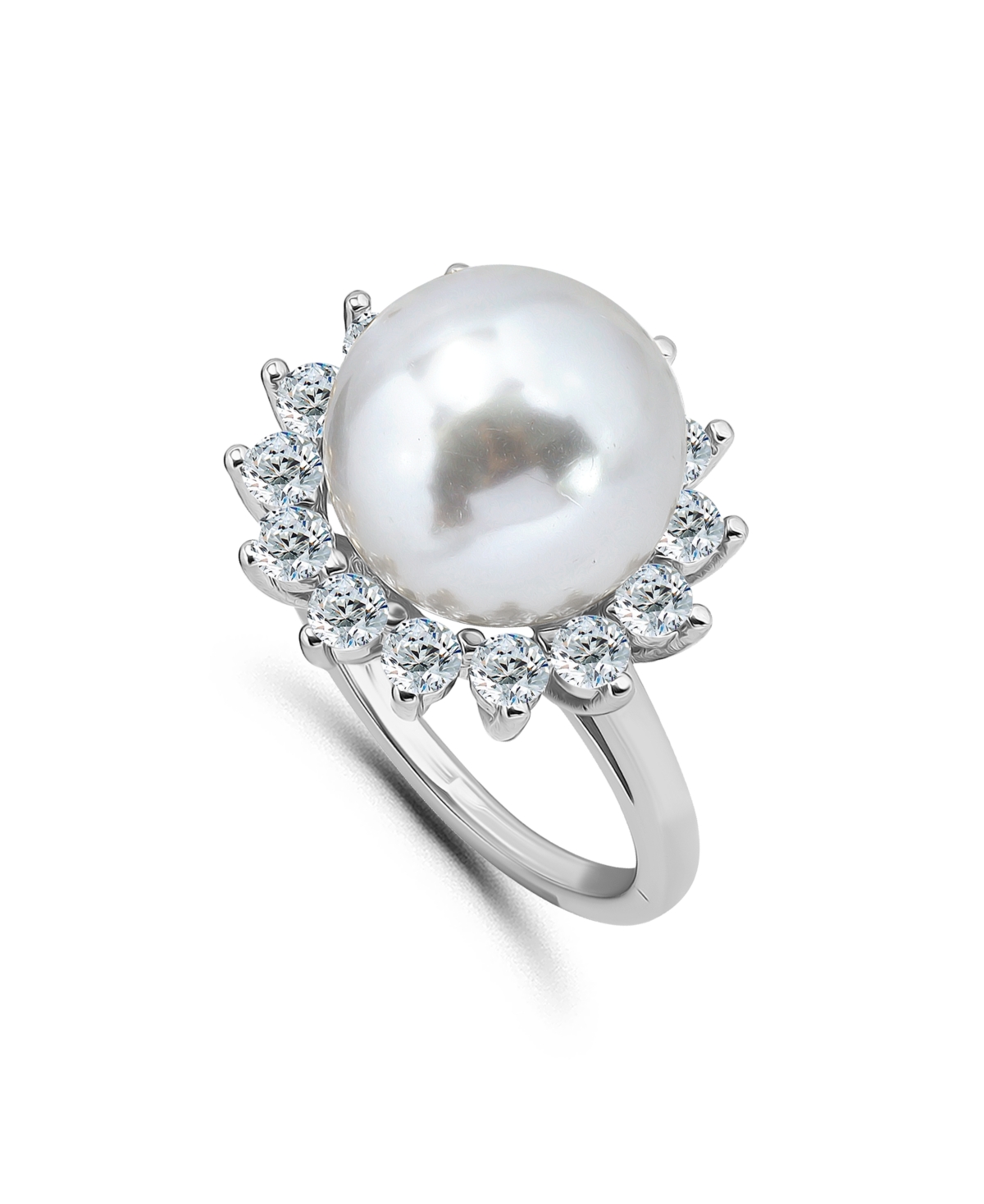 Click here for Macys 1.0 Cttw 2mm Round Cubic Zirconia Halo 11mm... prices