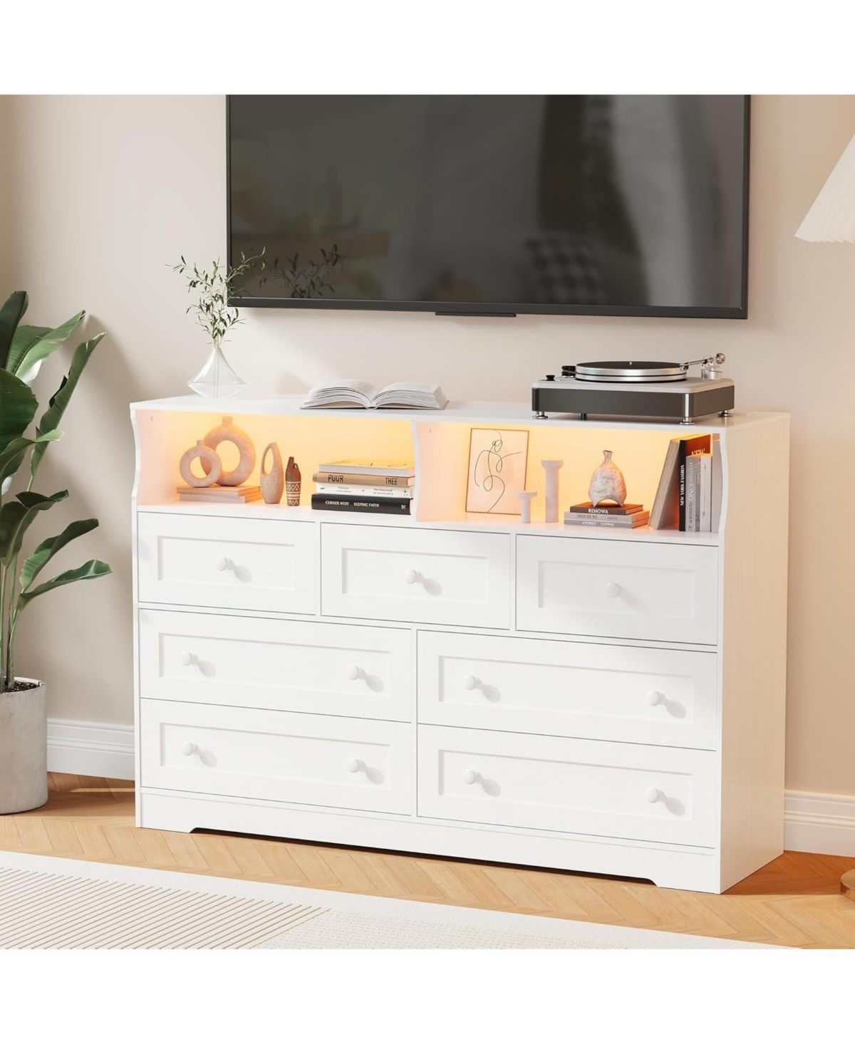 Click here for gaomon 7-Drawer Dresser with Led Lights & Charging... prices