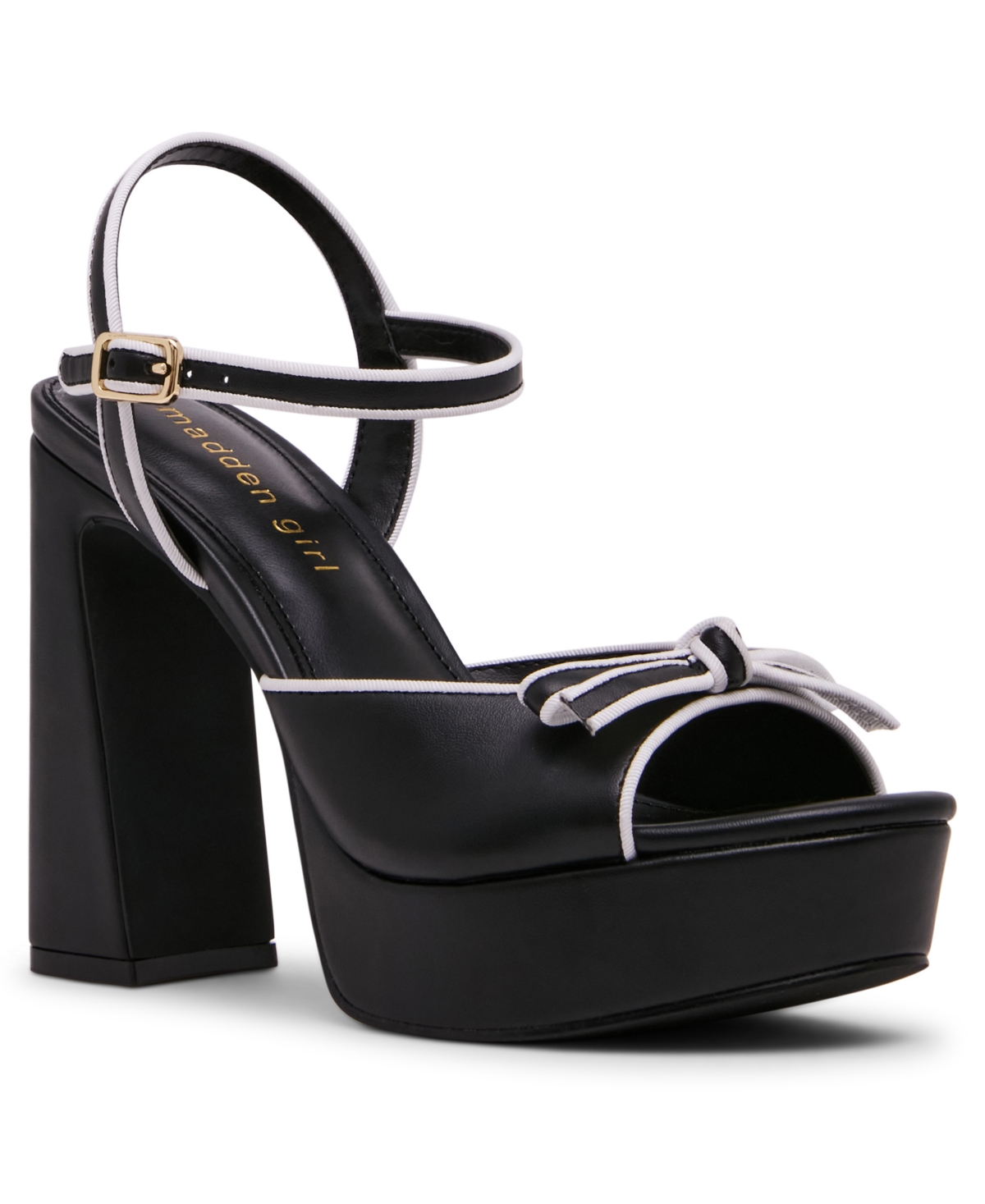 Click here for Madden Girl Womens Capture Bow-Embellished Platfor... prices