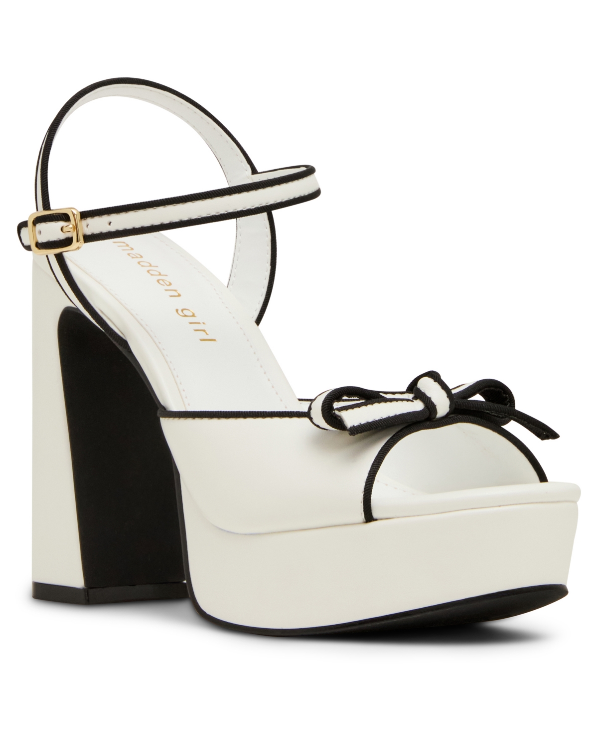 Click here for Madden Girl Womens Capture Bow-Embellished Platfor... prices