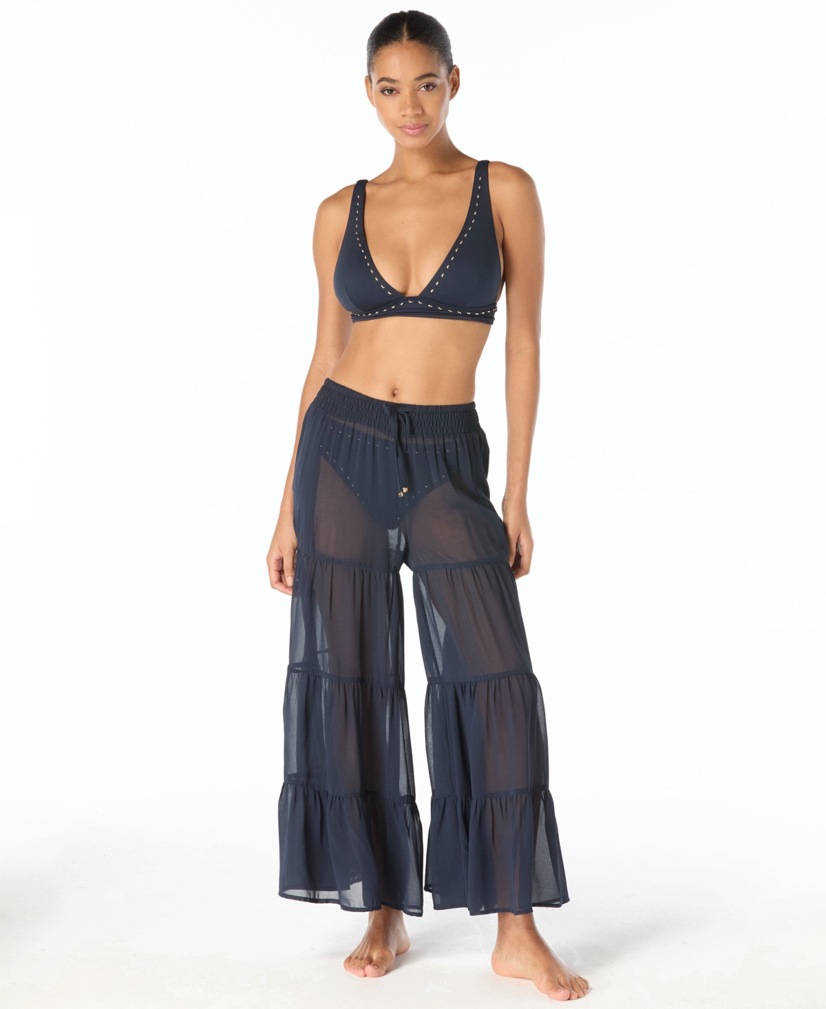 Click here for Michael Kors Womens Tiered Wide-Leg Cover-Up Swim... prices