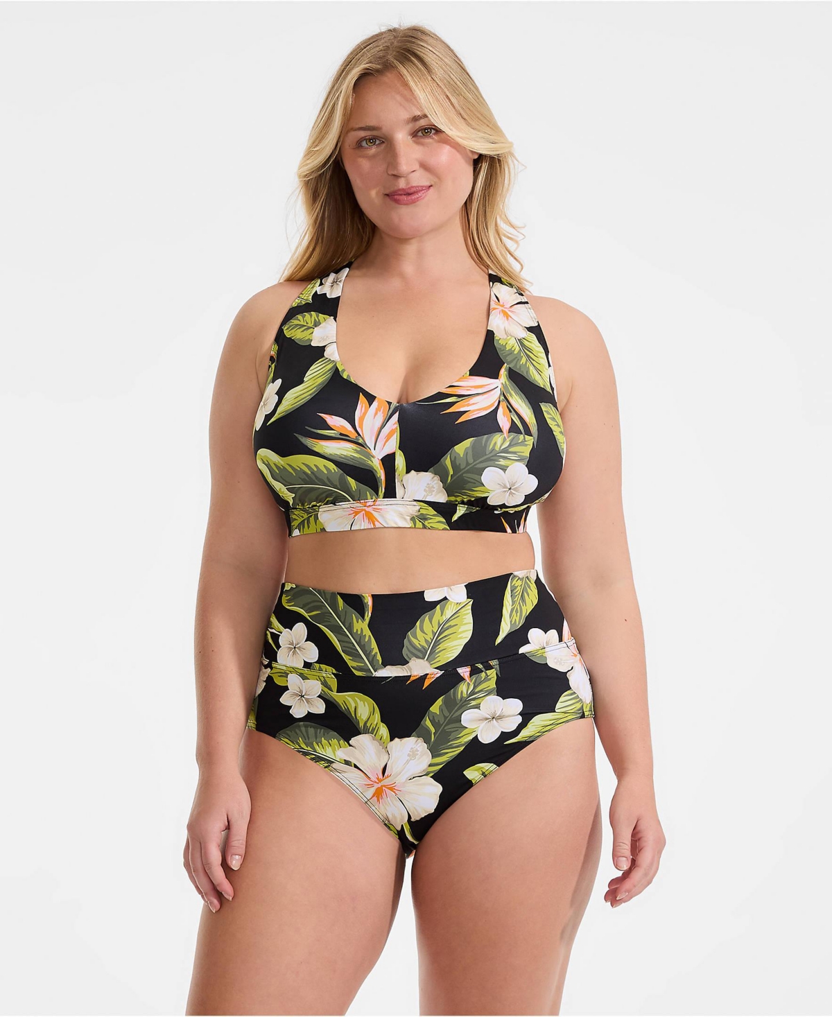 Click here for Lands End Plus Size V-Neck Bikini and High Waisted... prices