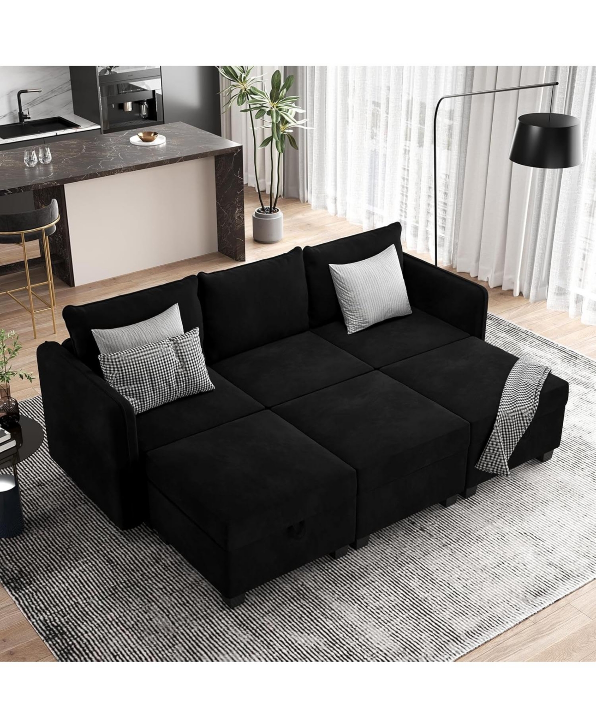 Click here for gaomon Modular Sectional Sofa with Large Storage T... prices