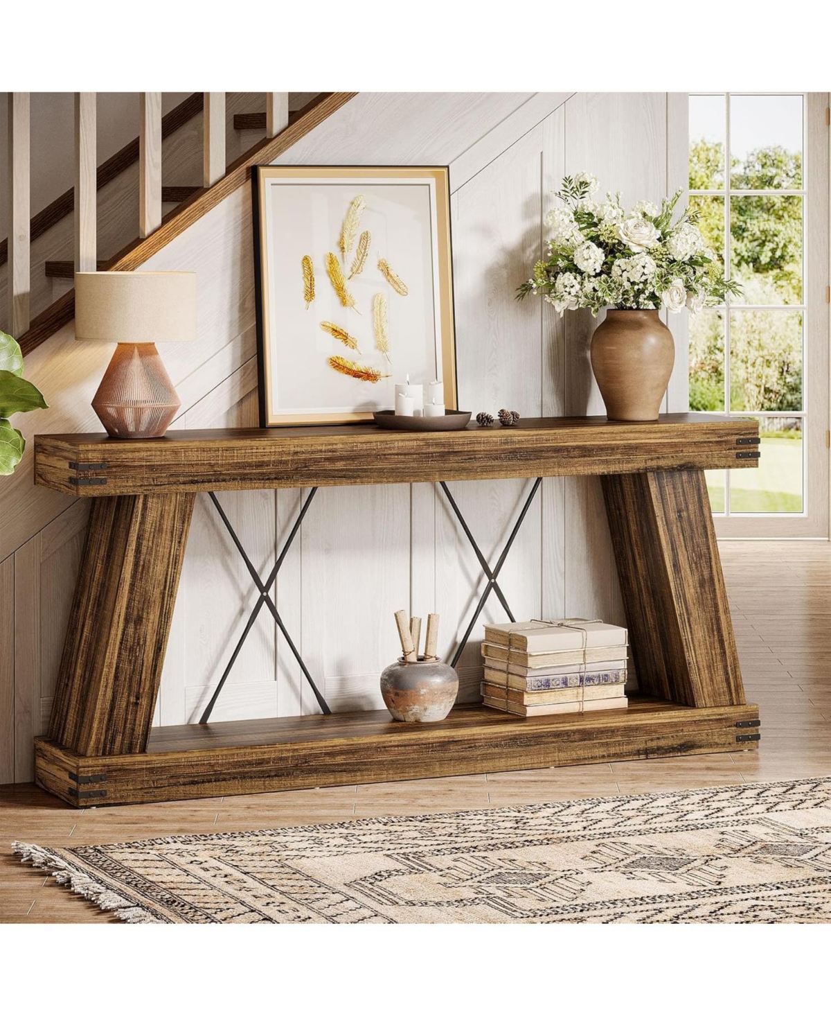 Click here for Tribesigns Farmhouse Console Table  Long Sofa Tabl... prices