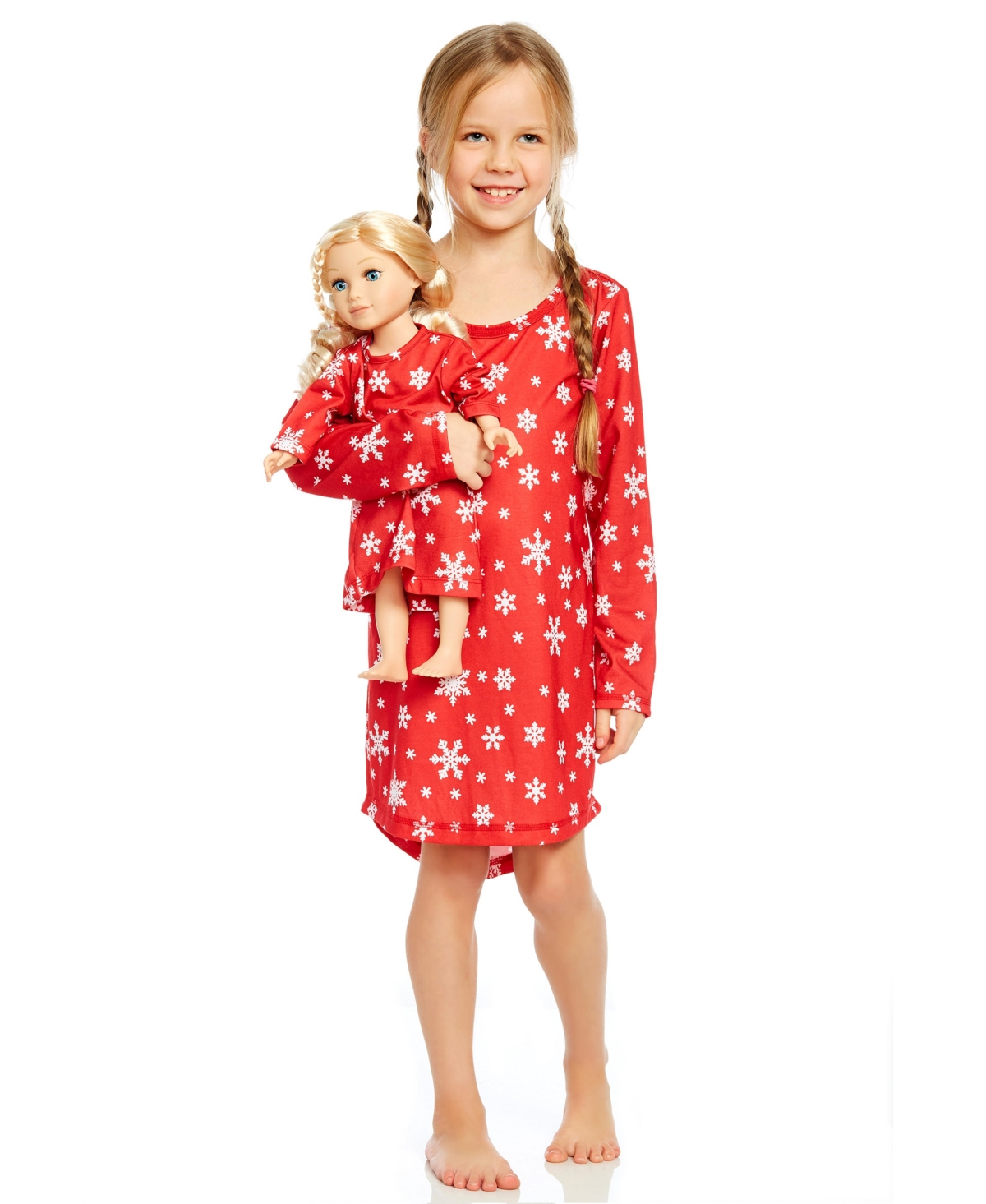 Click here for Leveret Girls 4-14 Matching Doll Nightgown - Snowf... prices