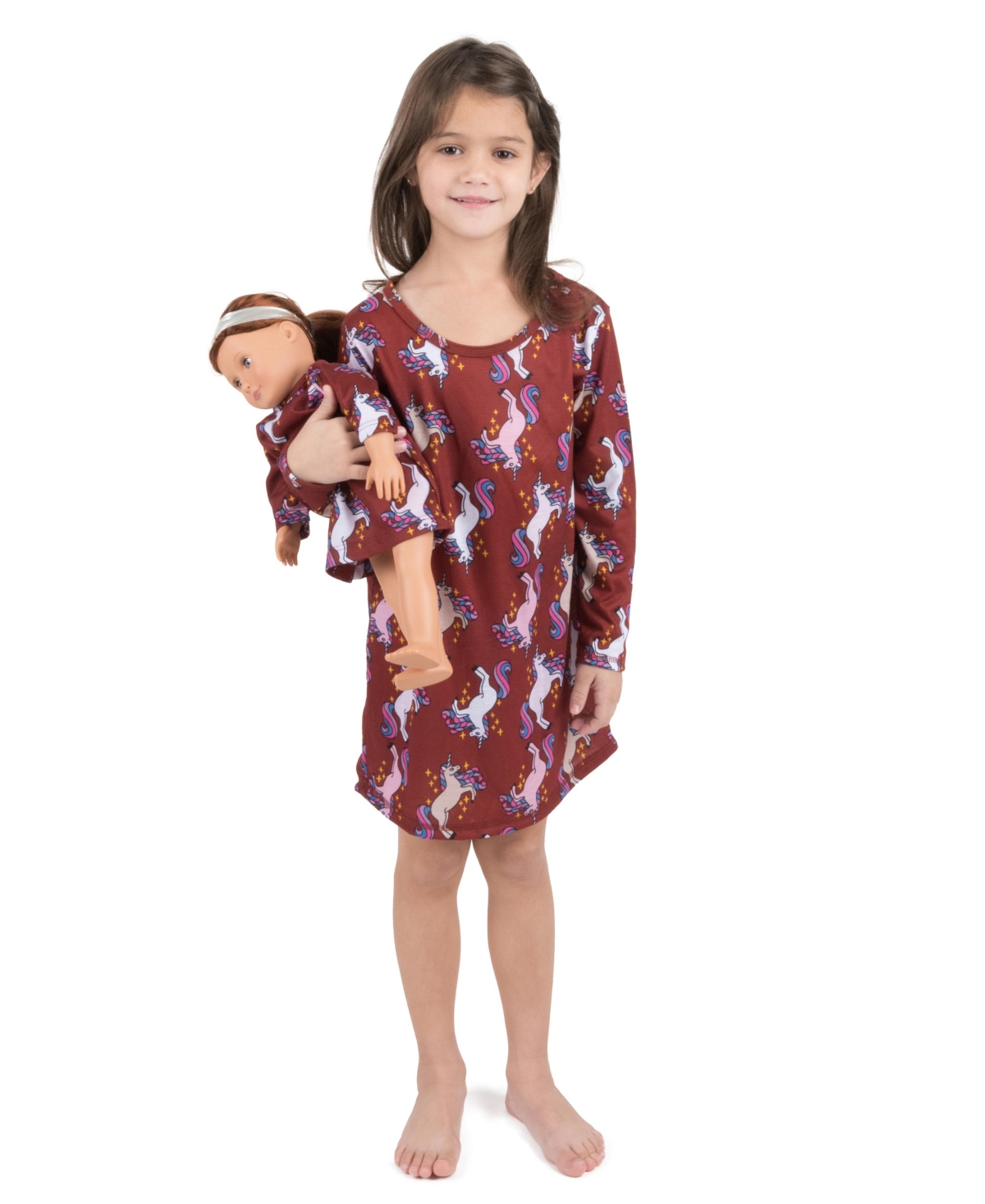 Click here for Leveret Girls 4-14 Matching Doll Nightgown - Unico... prices