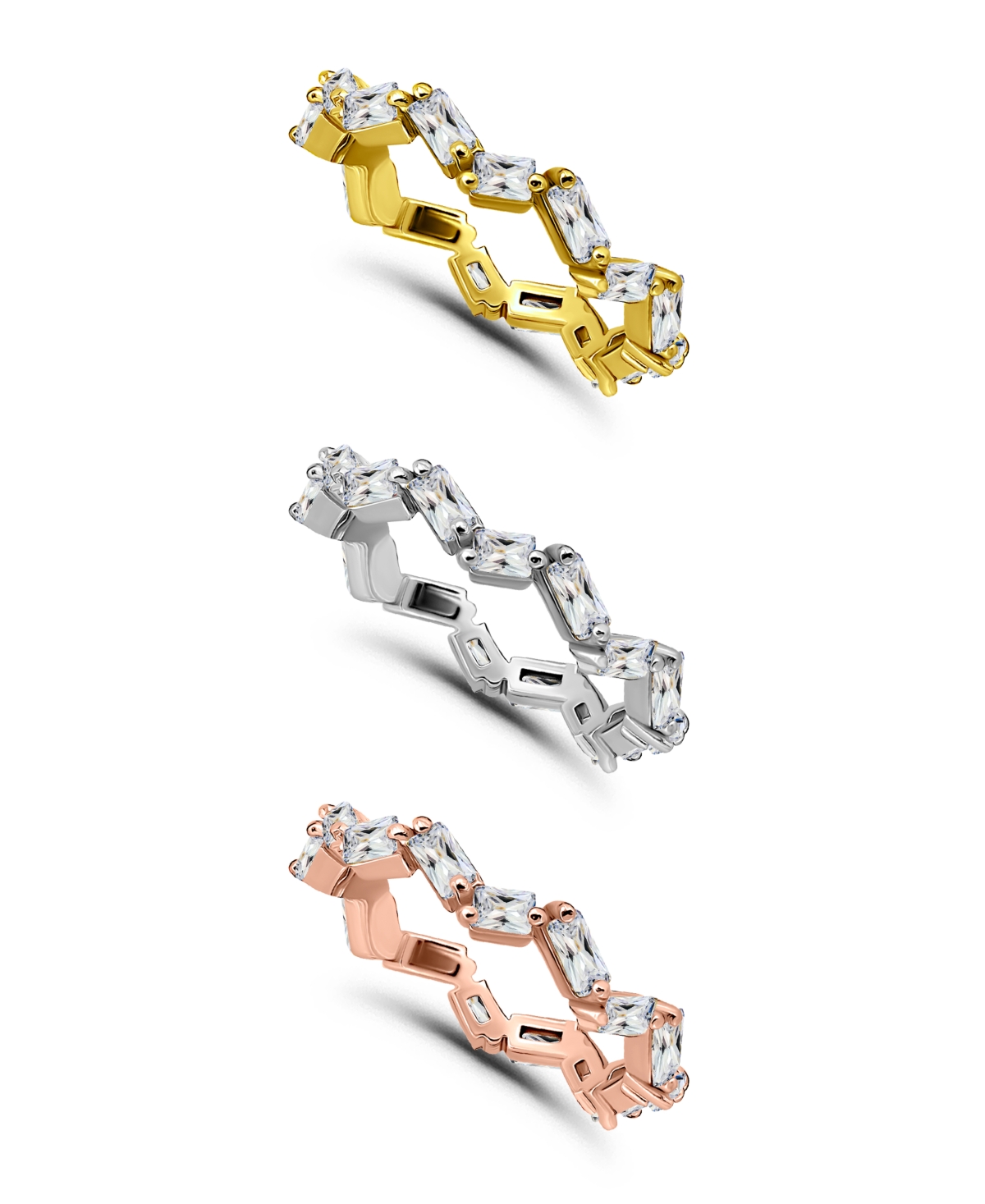 Click here for Macys 6 7/8 cttw 3pc Set- 3x2mm and 4x2mm Baguette... prices