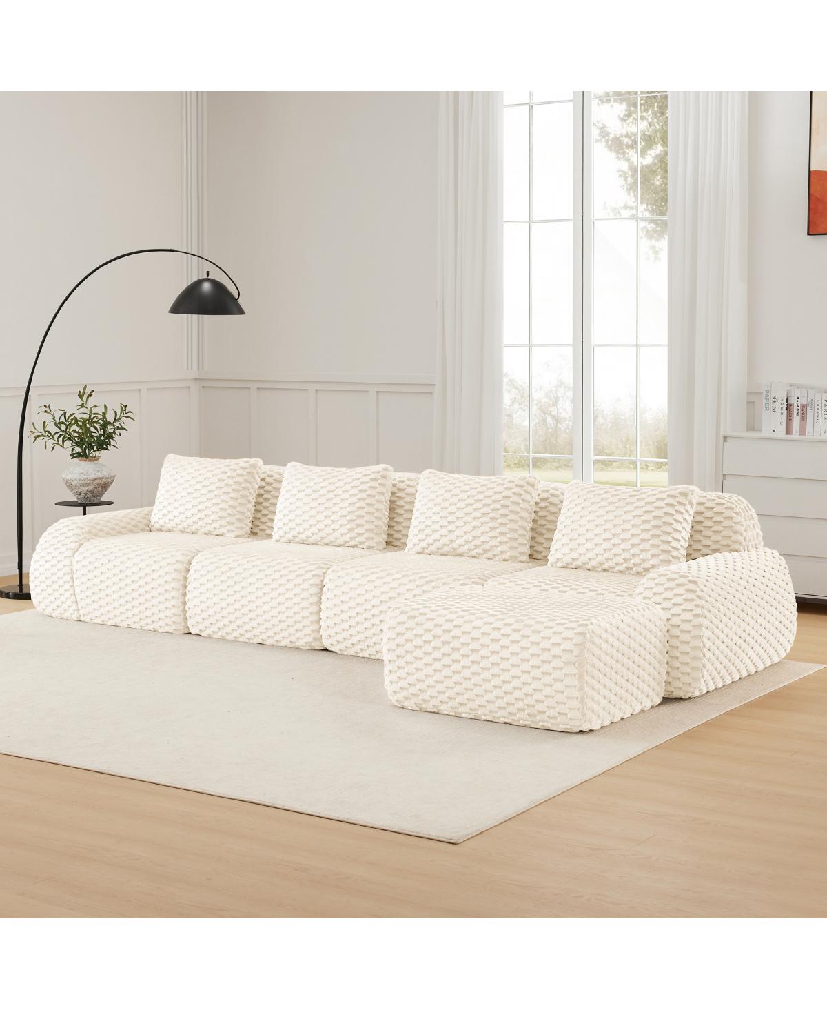 Click here for Streamdale Furniture Modern L-Shaped Flannelette S... prices