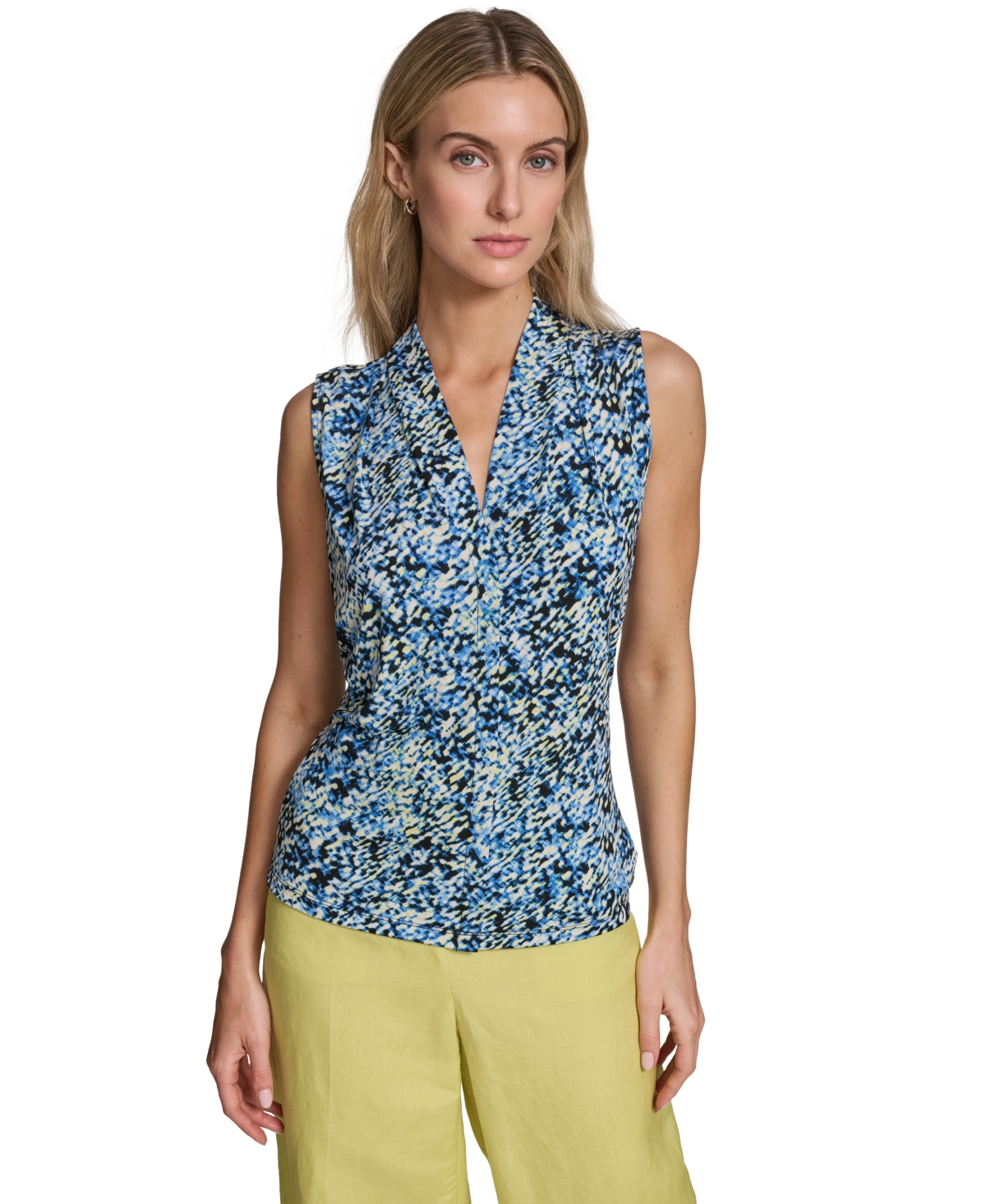 Click here for Calvin Klein Womens Sleeveless V-Neck Top - Star S... prices