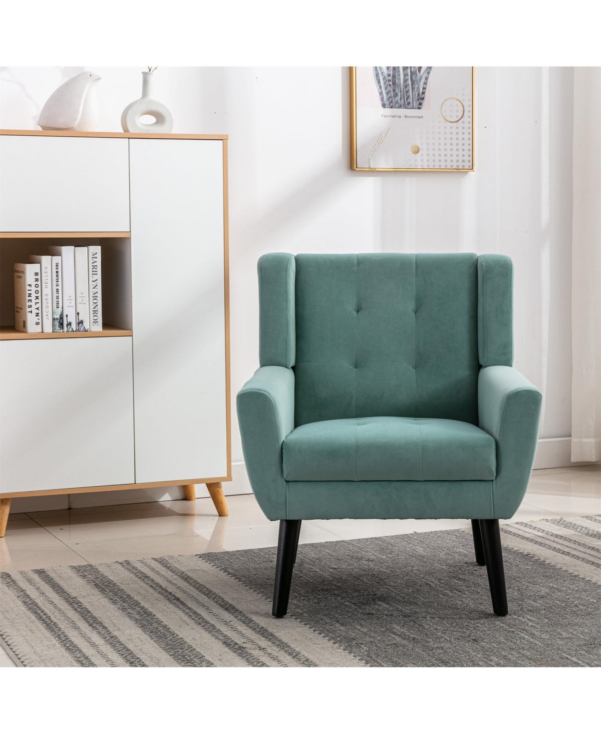 Click here for Clihome Modern Soft Velvet Accent Chair Dining Cha... prices