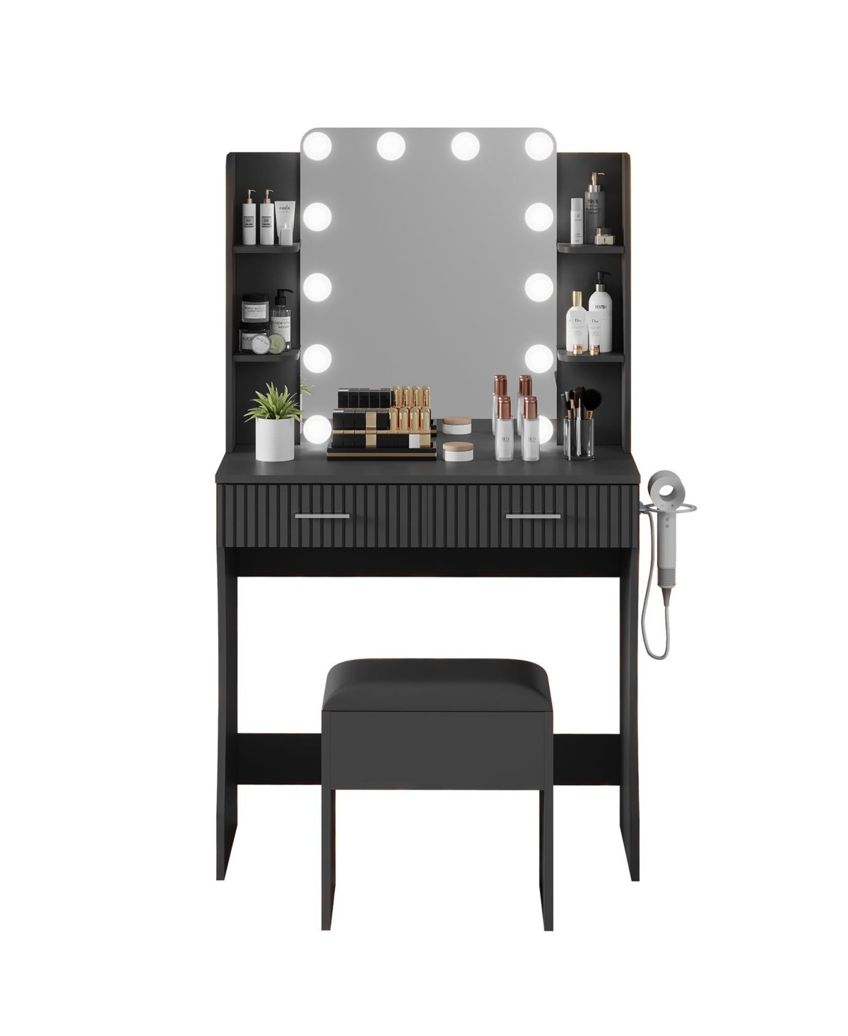 Click here for gaomon Modern Makeup Vanity Set with 12-led Mirror... prices