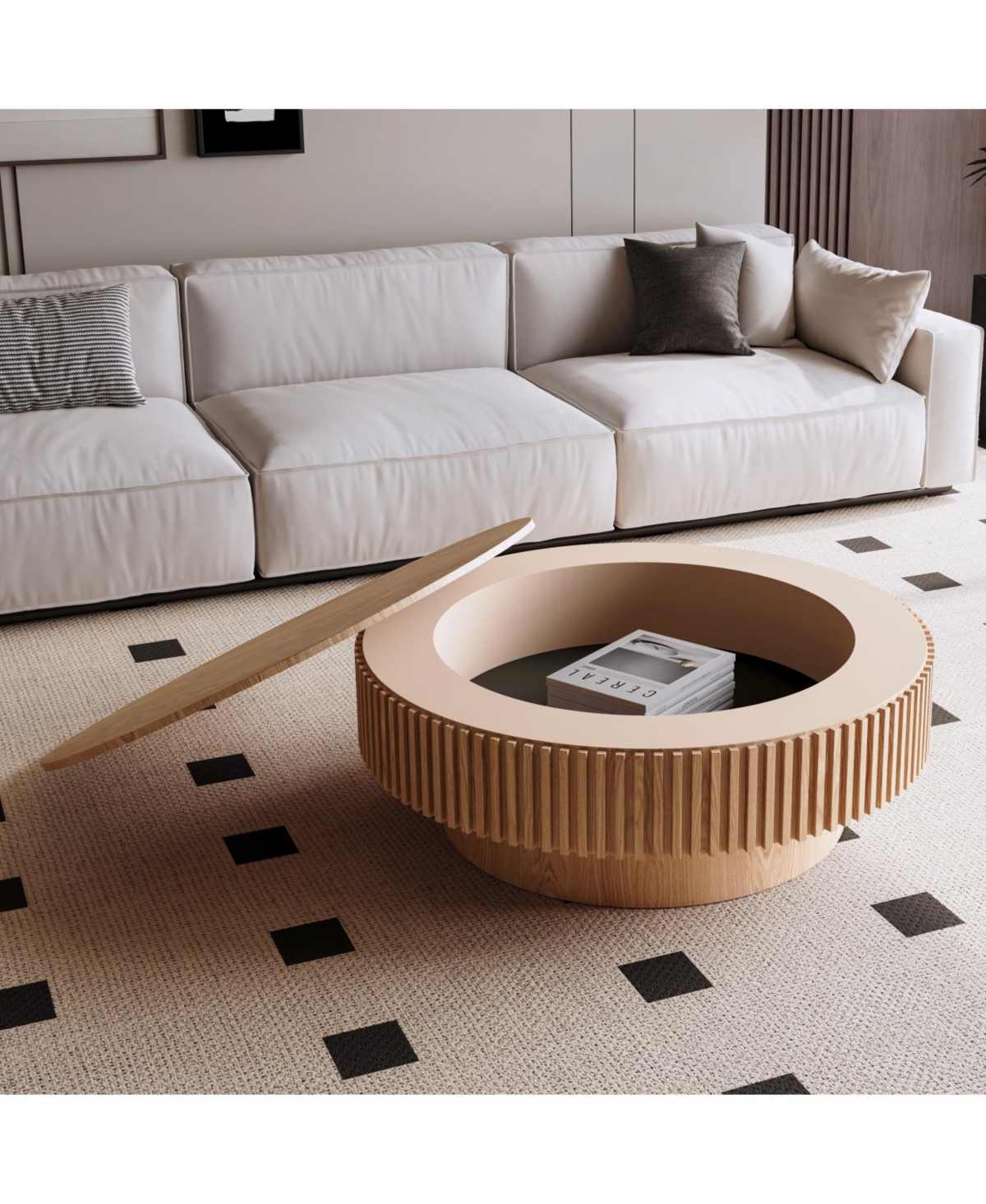 Click here for Streamdale Furniture Round Wood Coffee Table with... prices