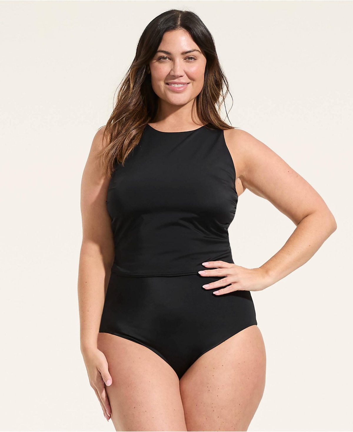 Click here for Lands End Plus Size Tugless Portrait Back Set - Bl... prices