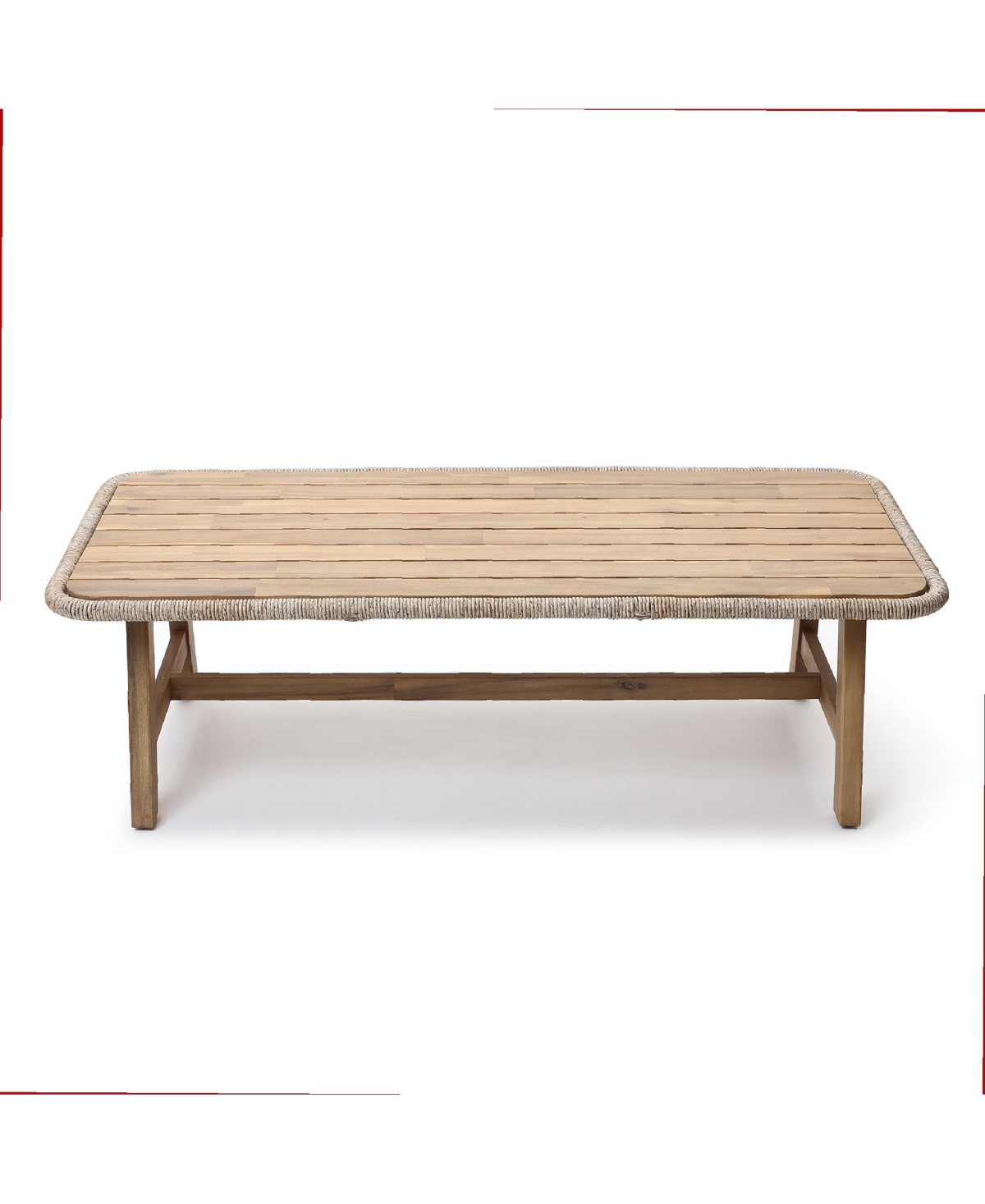 Click here for LuxenHome 47 Outdoor Coffee Table for Patio  Acaci... prices