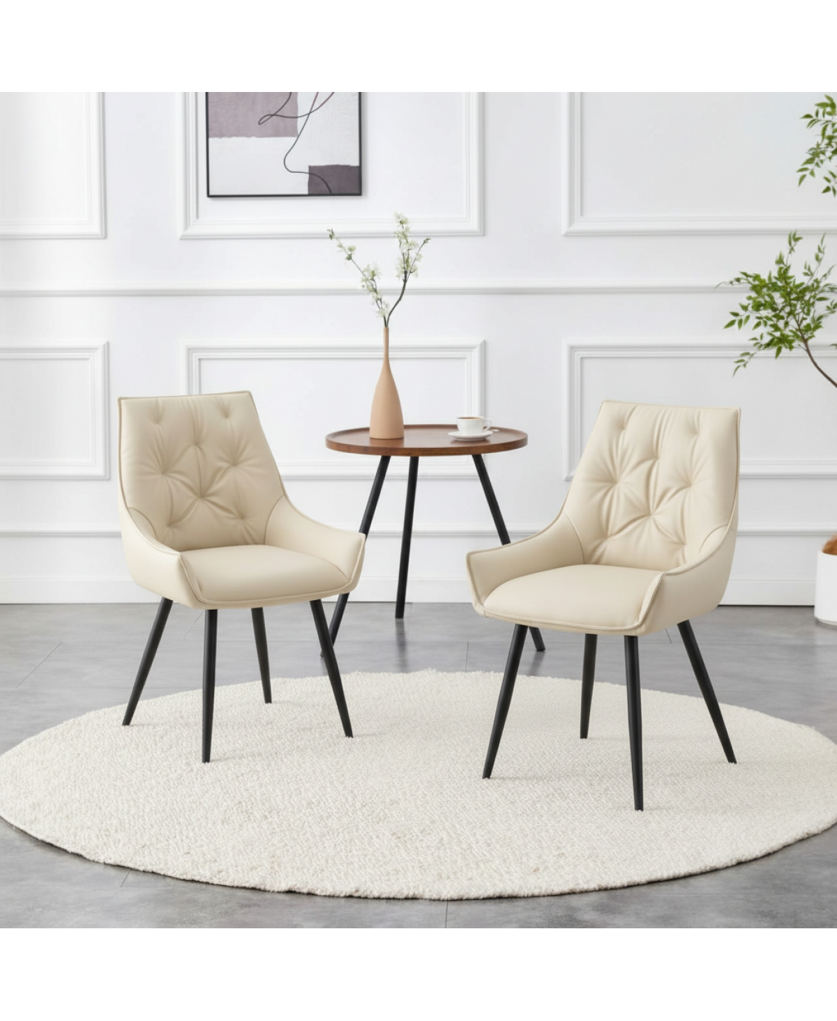 Click here for Streamdale Furniture Dining Chairs Set of 2  Faux... prices