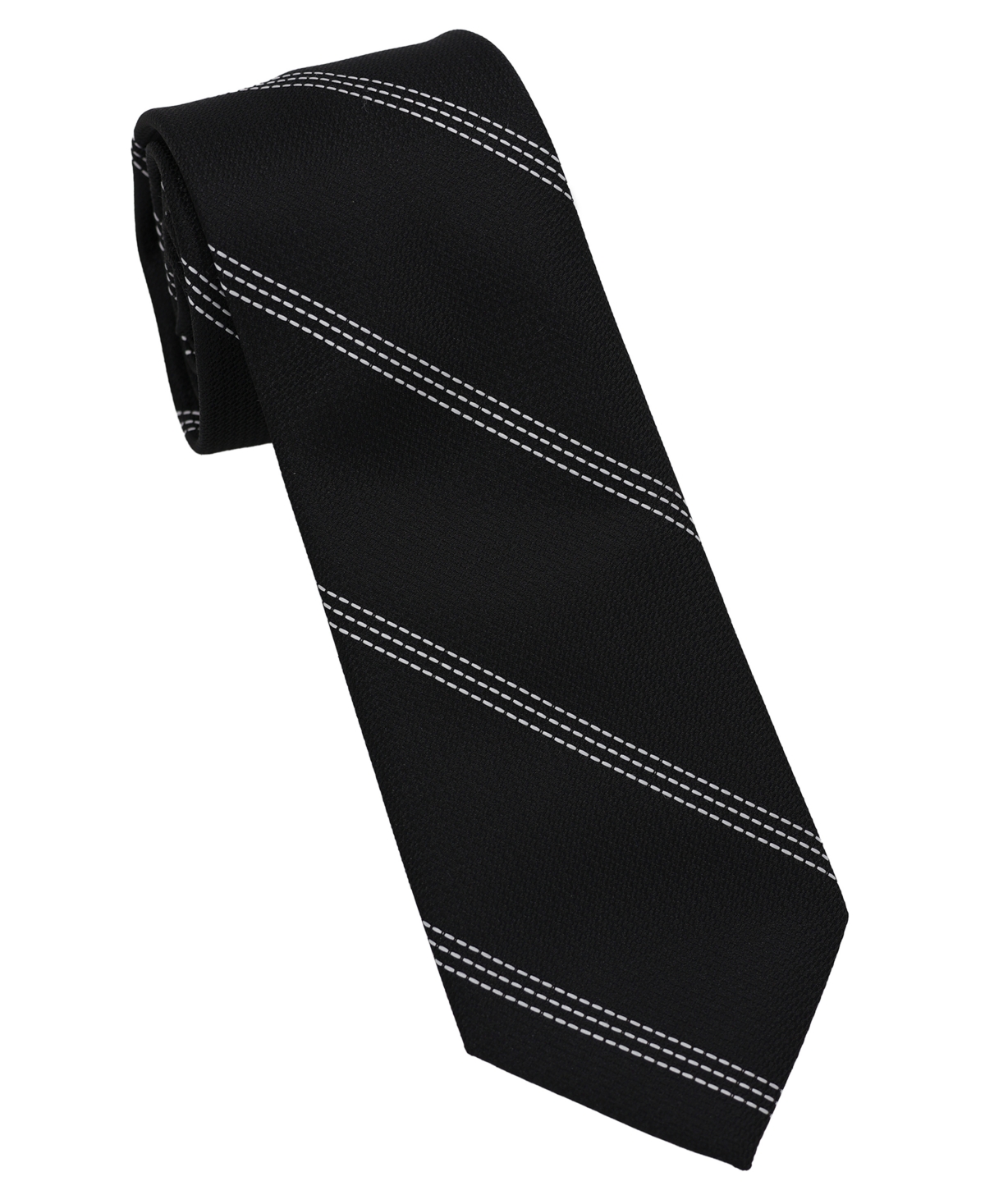 Click here for Dkny Mens Slim Design Striped Neck Tie - Black  Wh... prices