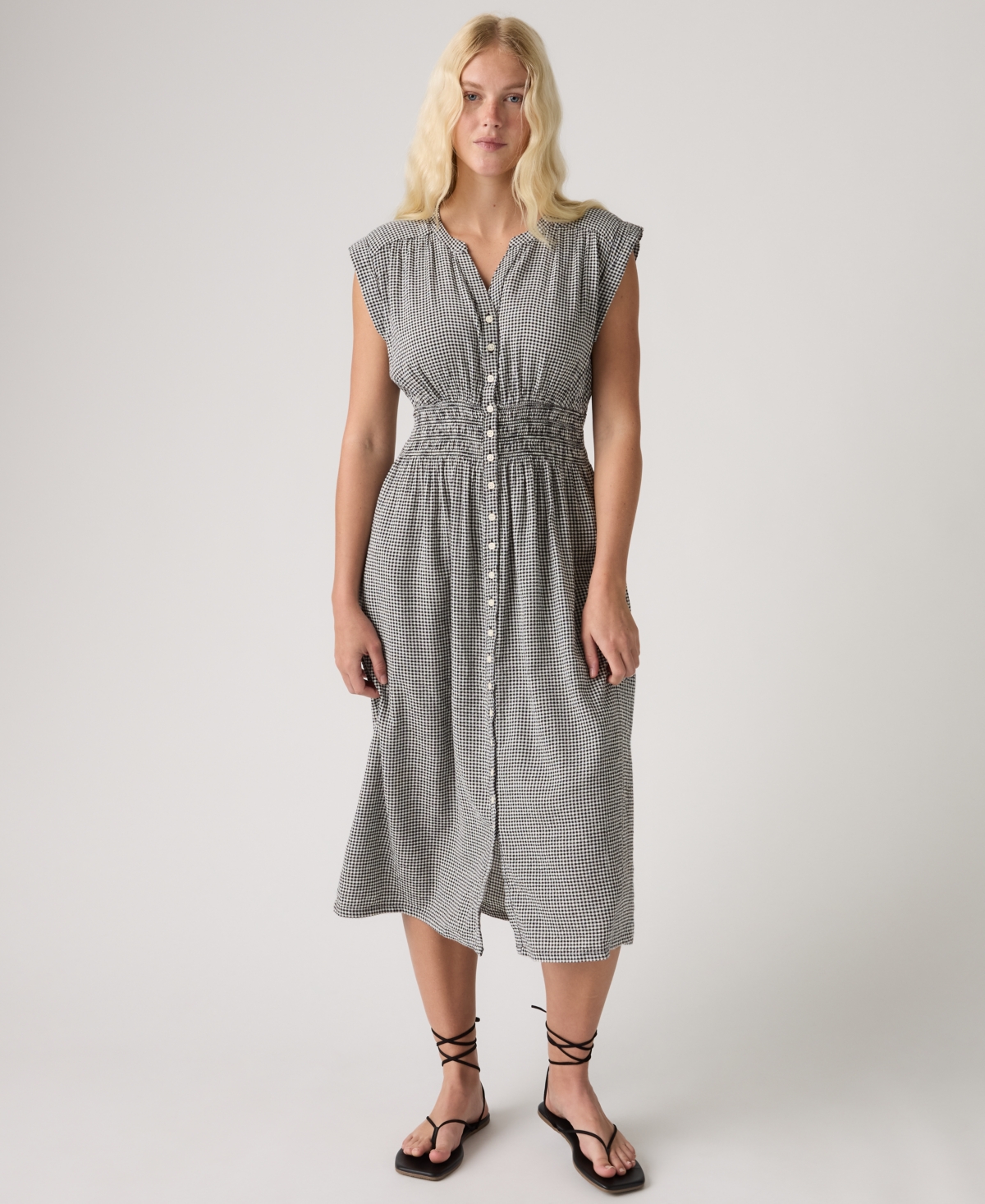 Click here for Levis Womens Beatrice Button-Front Midi Dress - Pa... prices