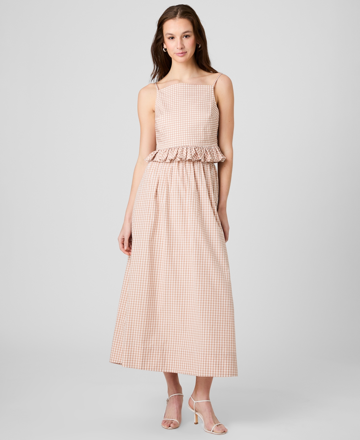 Click here for French Connection Womens Lilah Stretch Gingham Top... prices