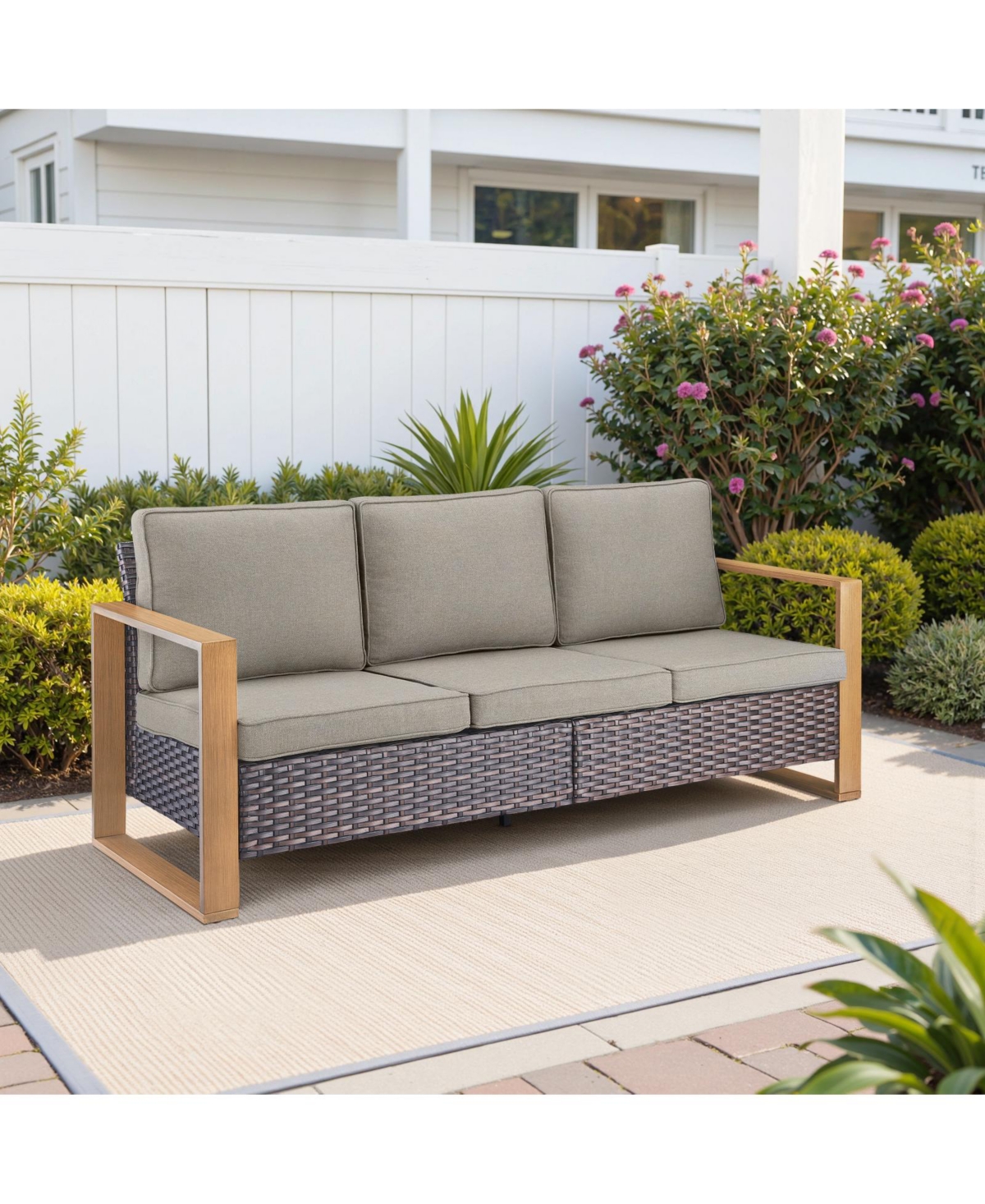 Click here for Gymojoy Outdoor Patio Couch  3 Seater Outdoor Wick... prices