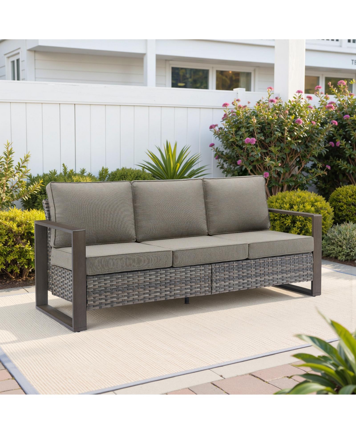 Click here for Gymojoy Outdoor Patio Couch  3 Seater Outdoor Wick... prices