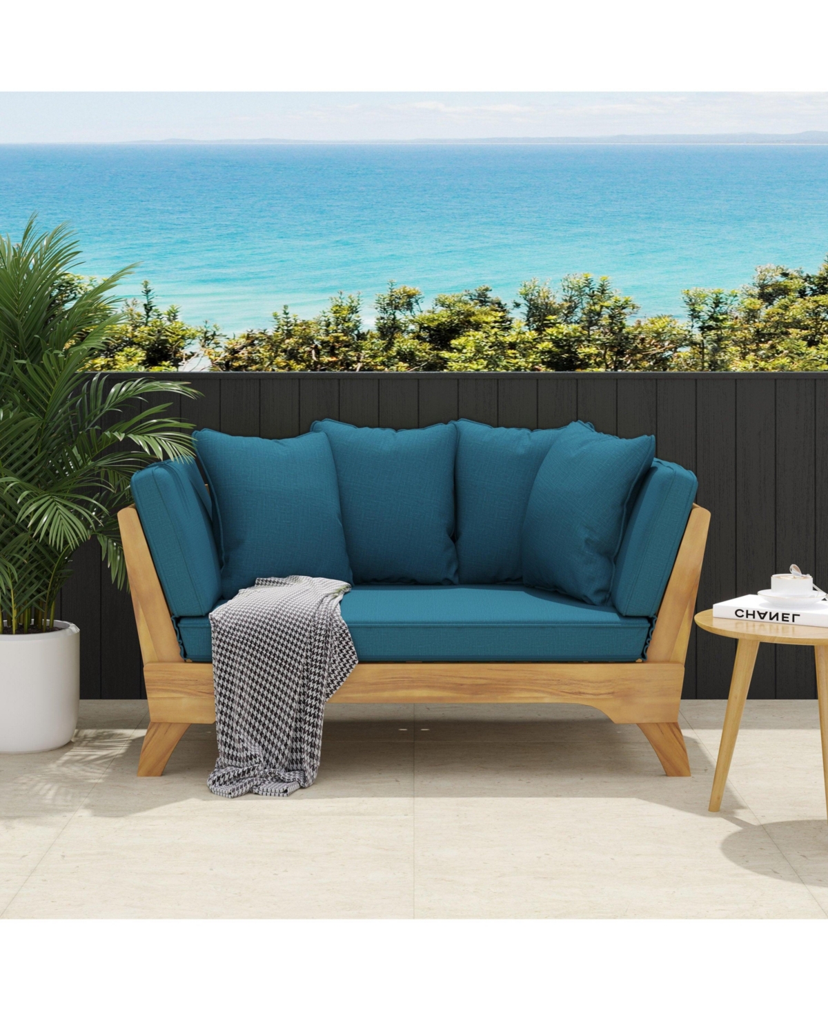 Click here for Mondawe Expandable Wood Daybed with Cushions  ... prices