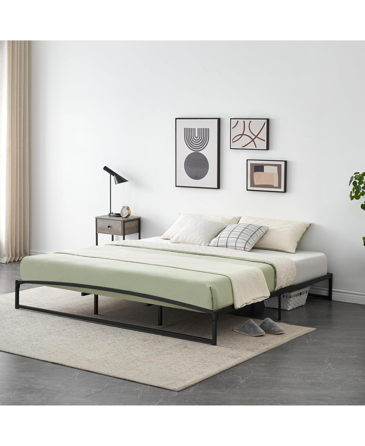 Click here for gaomon10 Inch Metal Platform Bed - Arched Headboar... prices