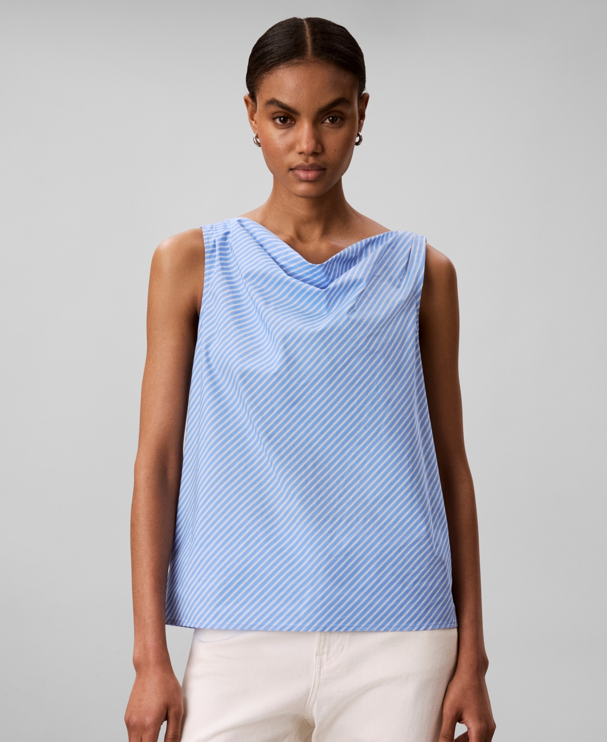 Click here for Calvin Klein Womens Sleeveless Classic-Fit Draped... prices