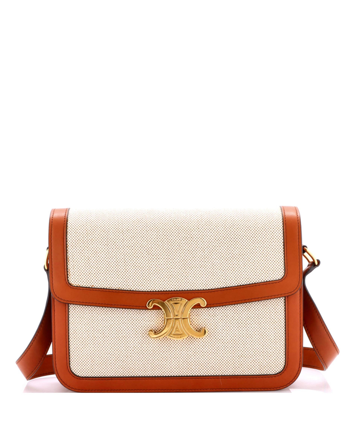 Click here for Pre-Owned Celine Medium Triomphe Shoulder Bag Canv... prices