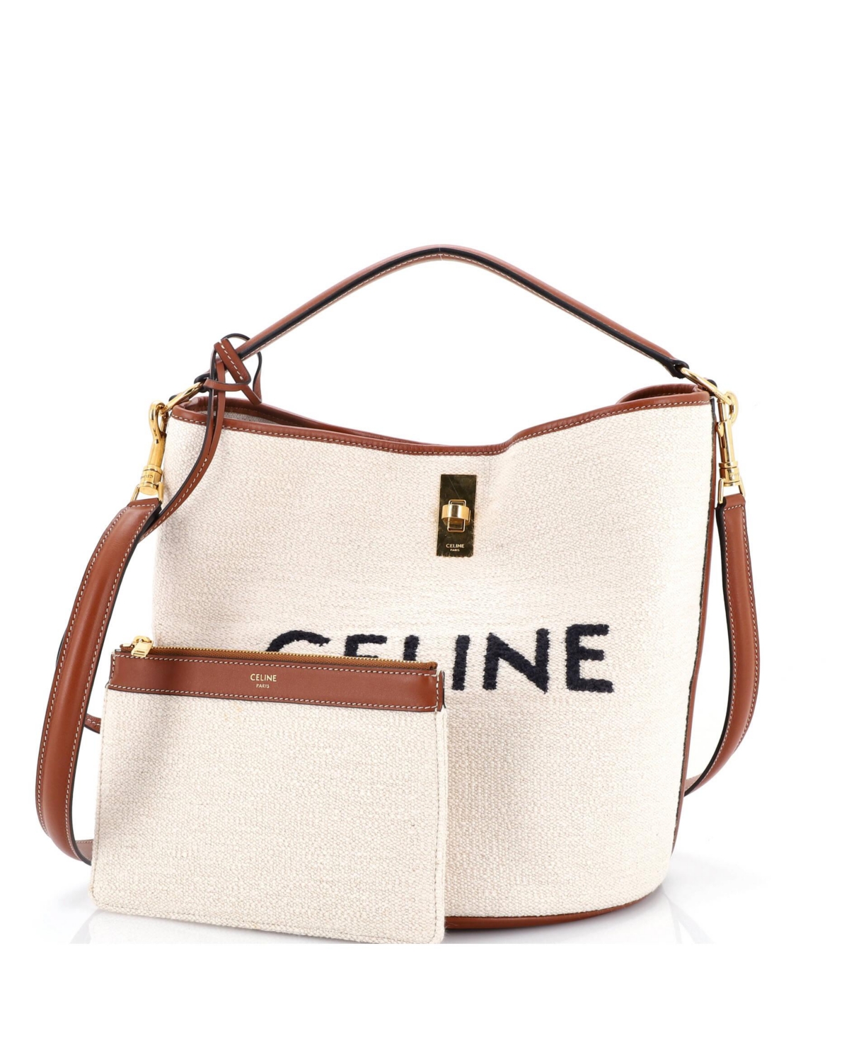 Click here for Pre-Owned Celine Bucket 16 Bag Printed Canvas - Na... prices