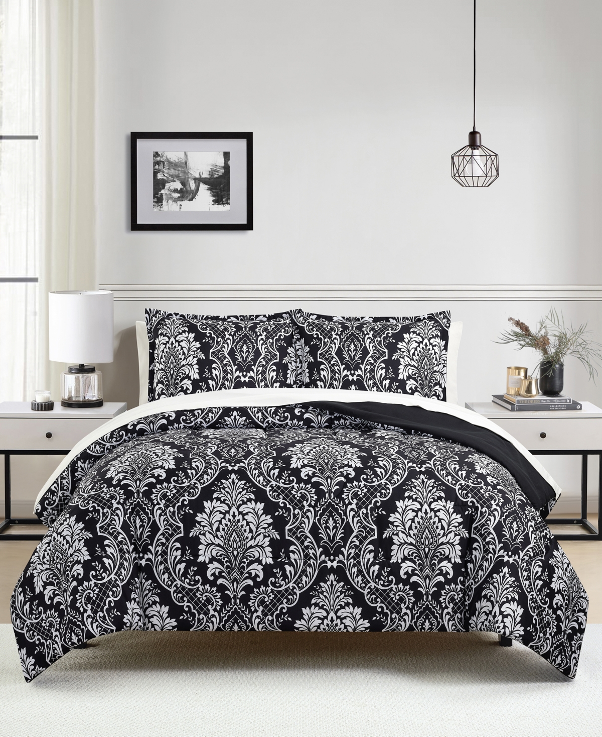 Click here for Macys Demi Reversible 3-Pc. Comforter Sets - Black prices
