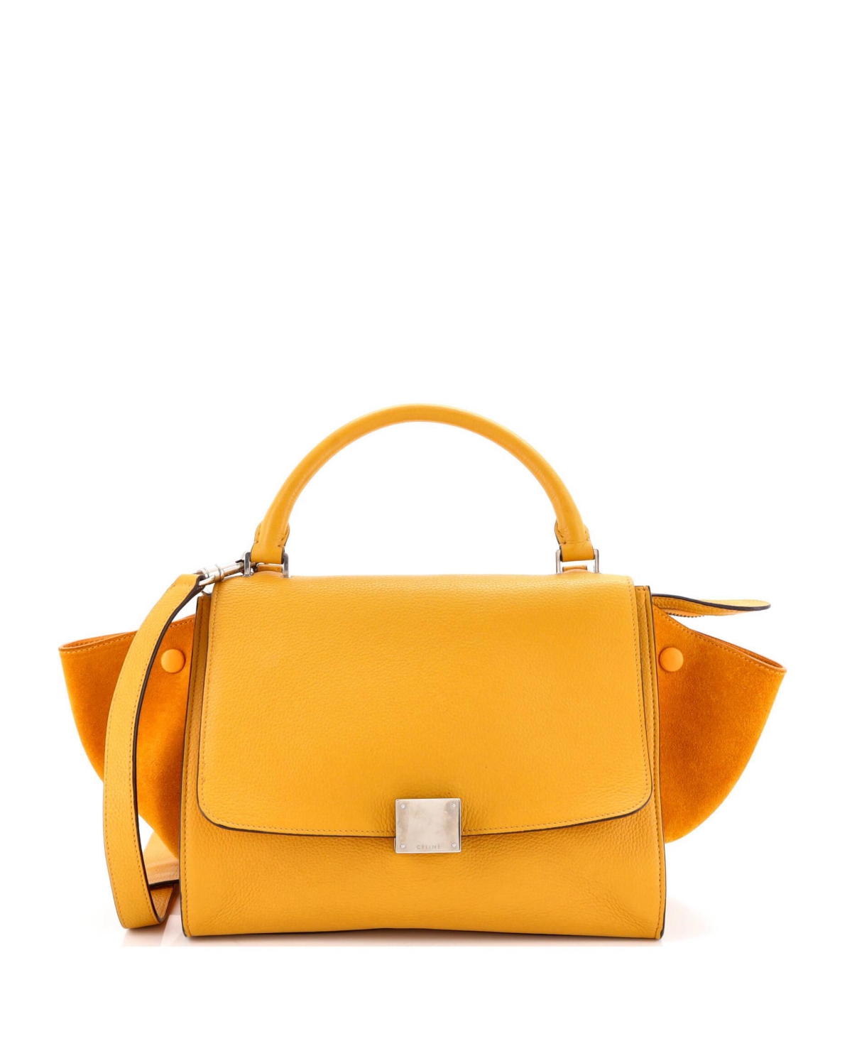 Click here for Pre-Owned Celine Small Trapeze Bag Leather - Yello... prices