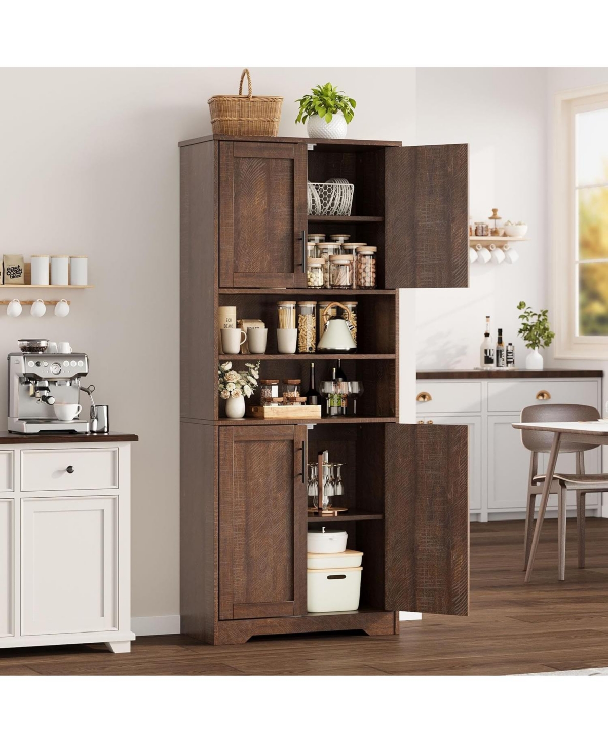 Click here for gaomon 67" Tall Kitchen Pantry Cabinet Farmho... prices