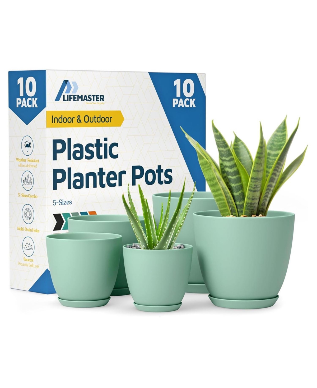 Click here for Lifemaster Set of 10 lightweight  durable mint pla... prices