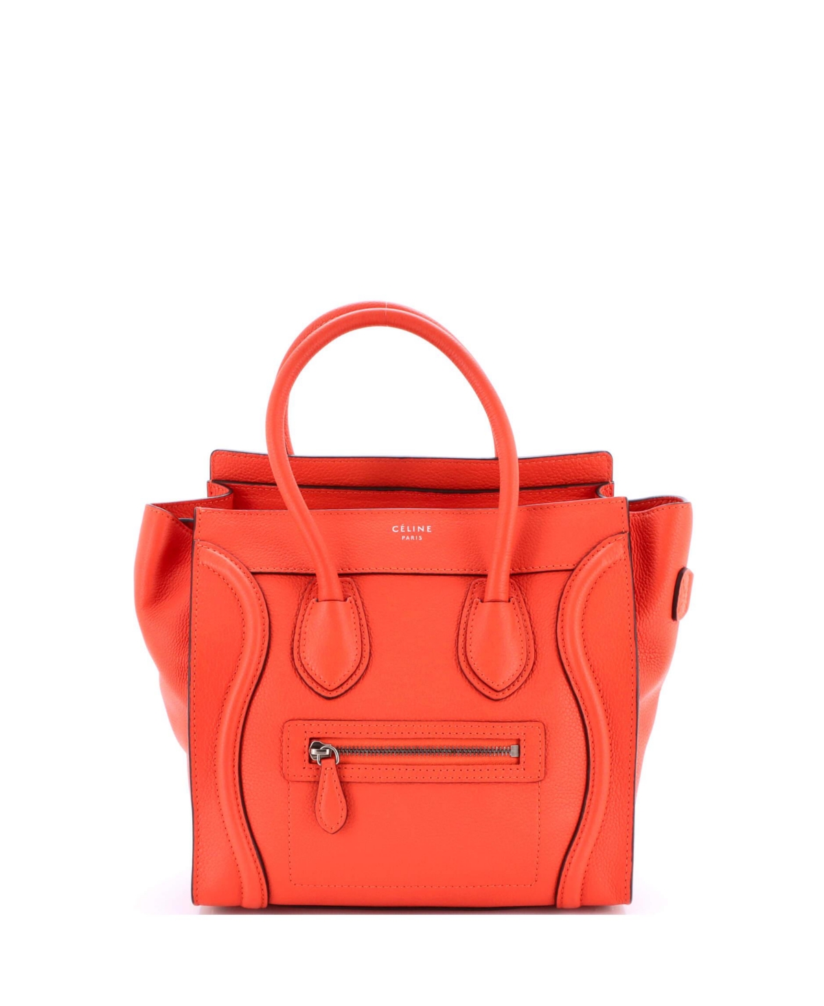 Click here for Pre-Owned Celine Micro Luggage Bag Grainy Leather... prices