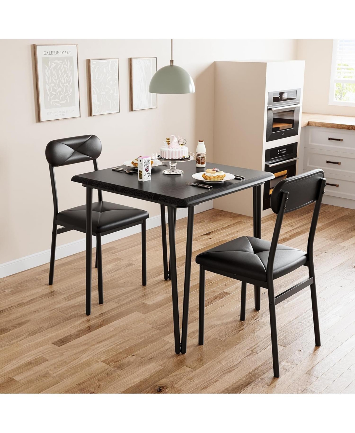 Click here for gaomon 3-Piece Dining Table Set with 2 Upholstered... prices