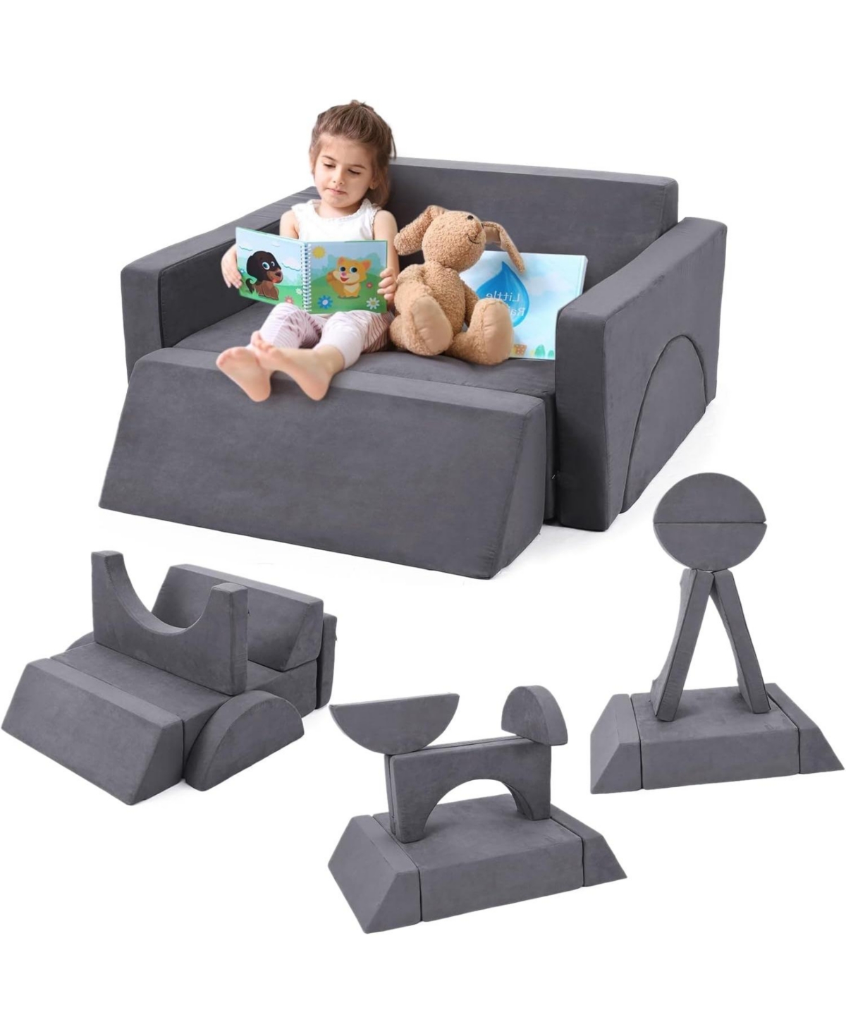 Click here for gaomon 7Pcs Kids Play Couch  Modular Kids Sofa Tod... prices