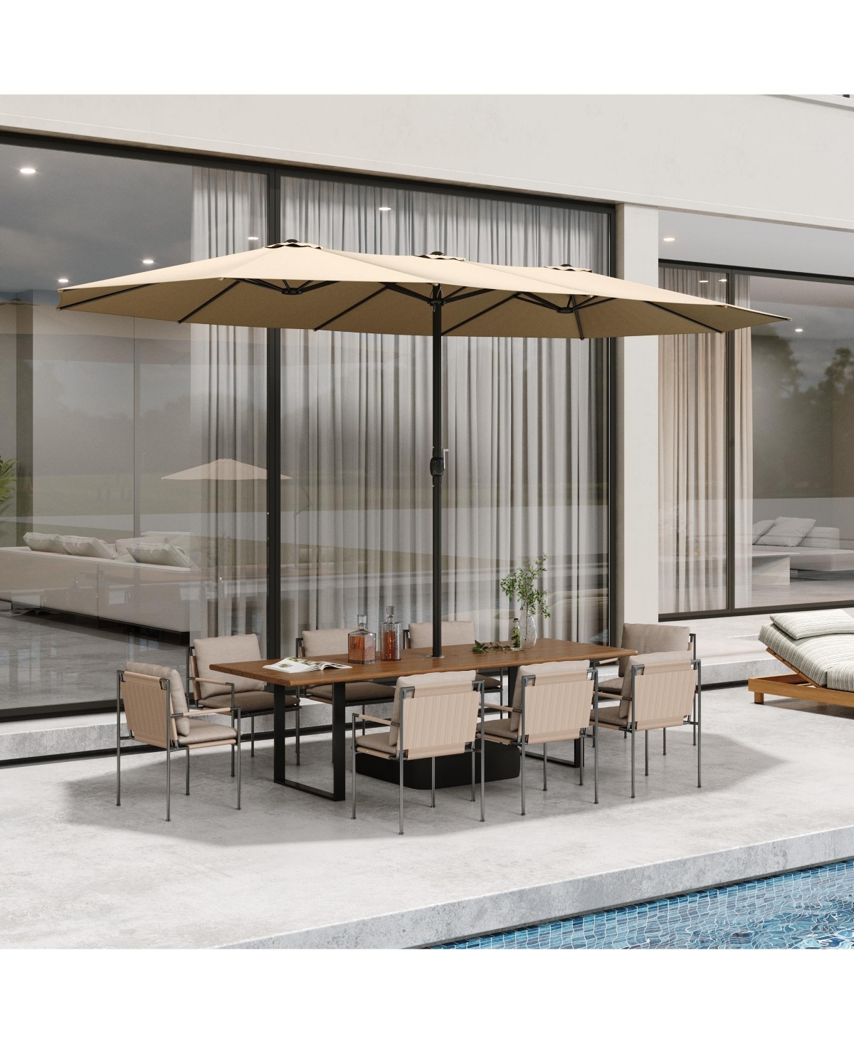 Click here for Homsee Large Double Sided Umbrella Outdoor Patio U... prices