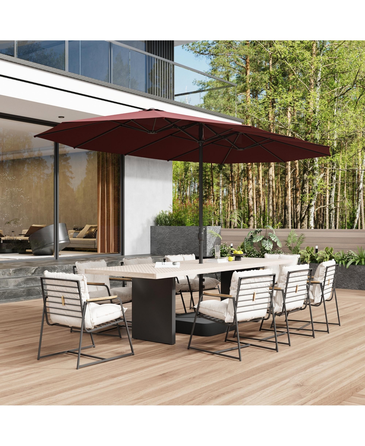 Click here for Homsee Large Double Sided Umbrella Outdoor Patio U... prices