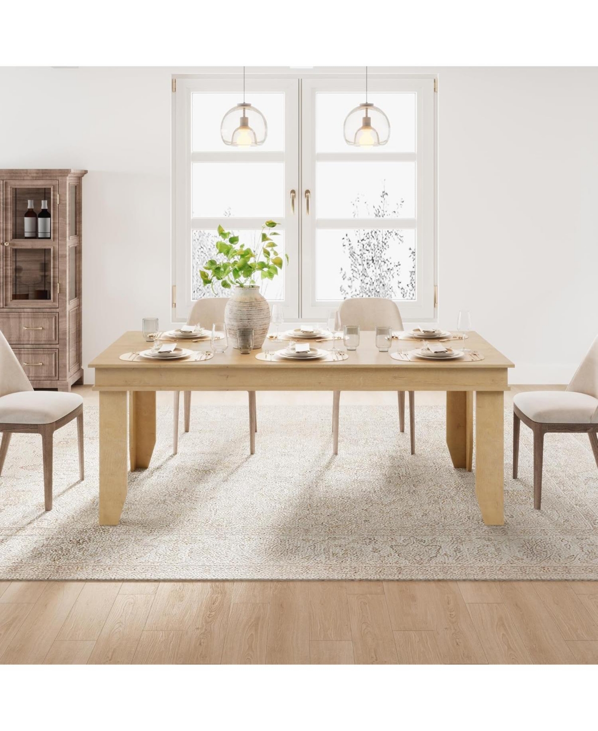 Click here for gaomon 71 in Long Natural Color Kitchen Tables wit... prices